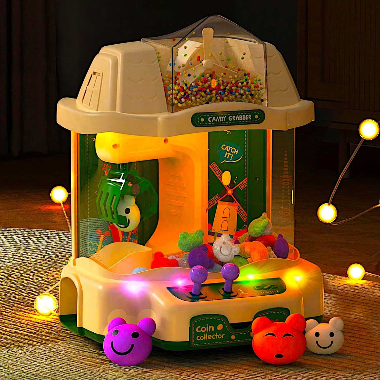Windmill Claw Machine Cartoon Grabber Plushies Gift Candy - Temu