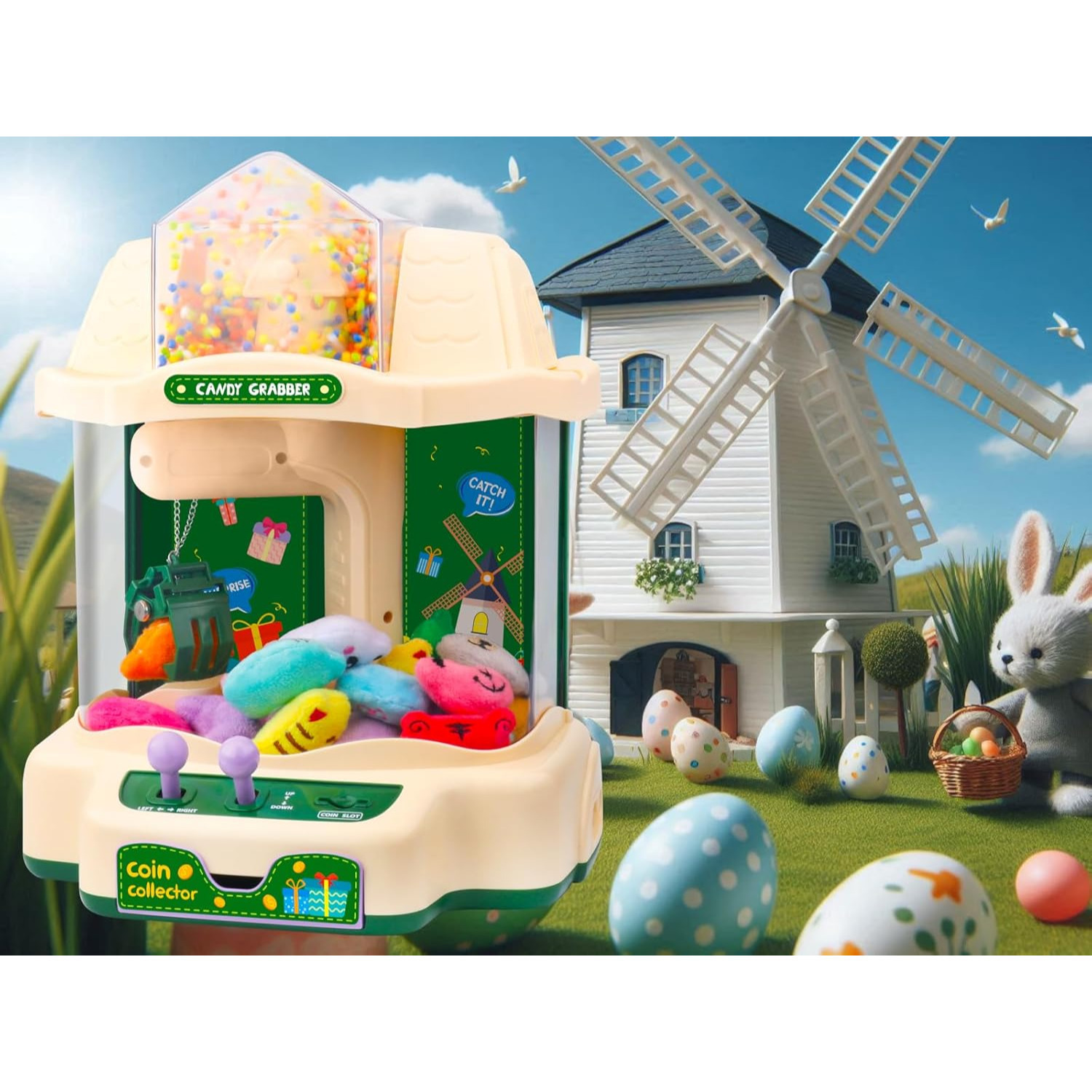 Windmill Claw Machine Cartoon Grabber Plushies Gift Candy - Temu