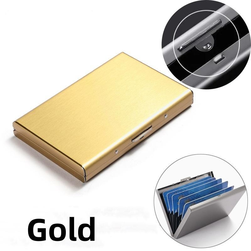 metal card holder for men stainless steel ultra-thin anti-magnetic ...