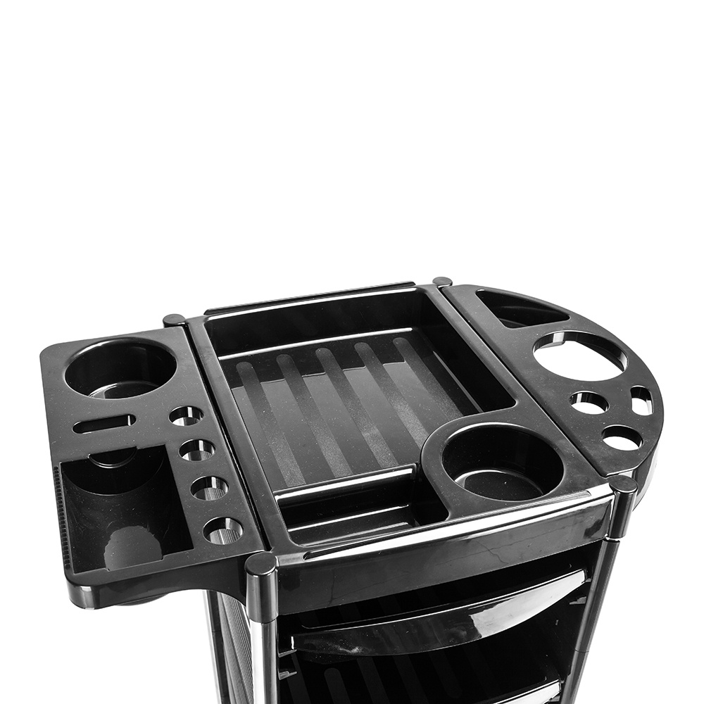 Yc q7 5 Tiers Hairdresser Beauty Storage Trolley Black - Temu