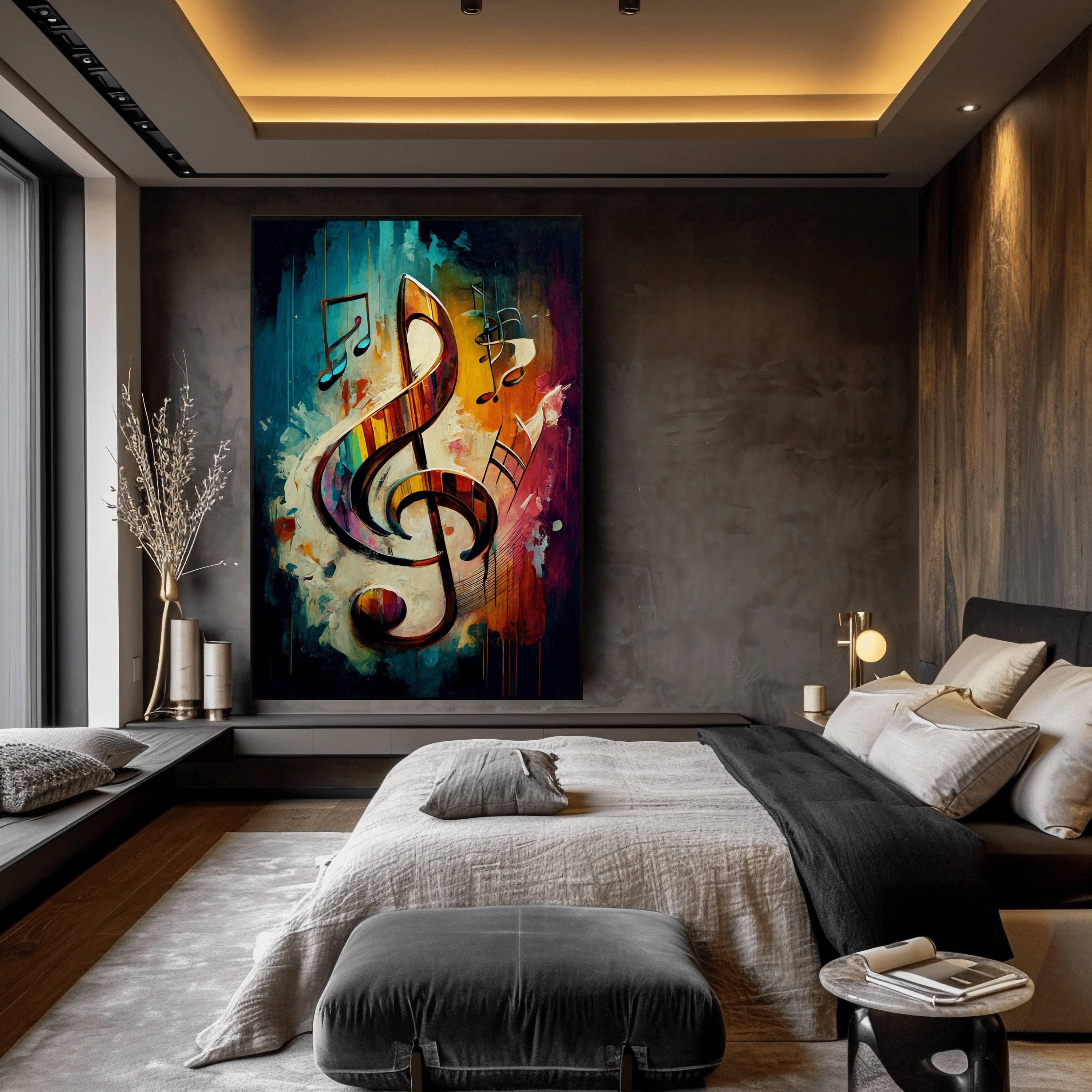 Modern Abstract Music Canvas Art Print Frame Wall Decor - Temu