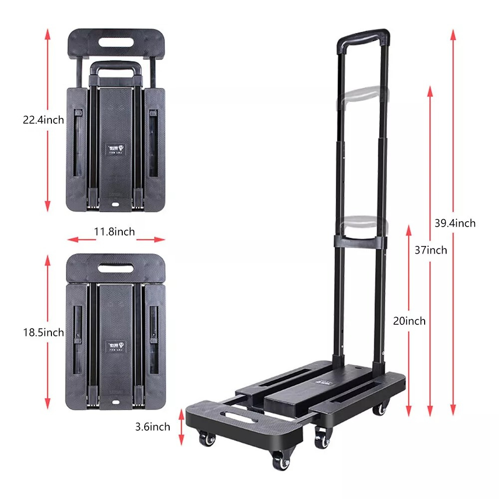 440lbs Folding Hand Truck Moving Utility Dolly Platform - Temu