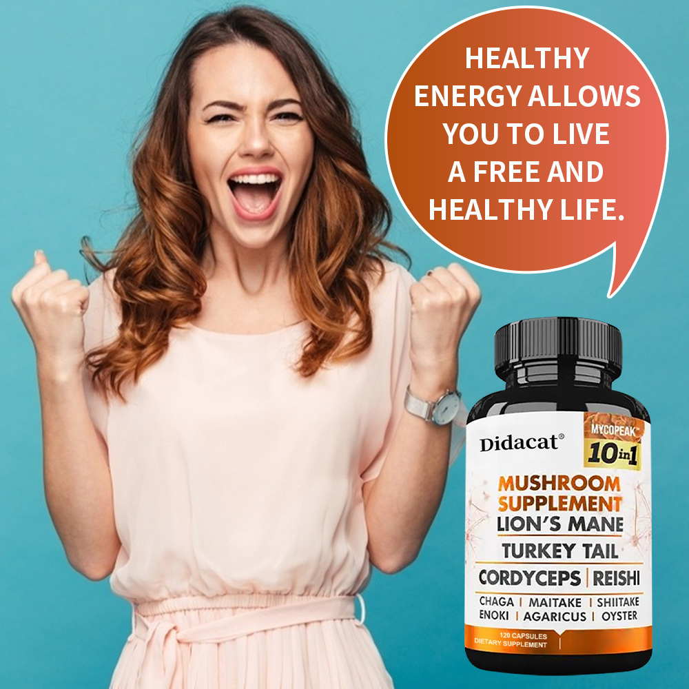 10 in 1 Mushroom Supplement Mane Turkey Tail - Temu