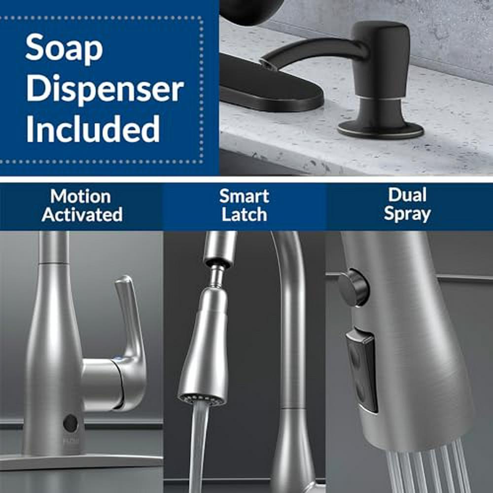 Touchless Kitchen Faucet Pull Sprayer Low Single Handle - Temu