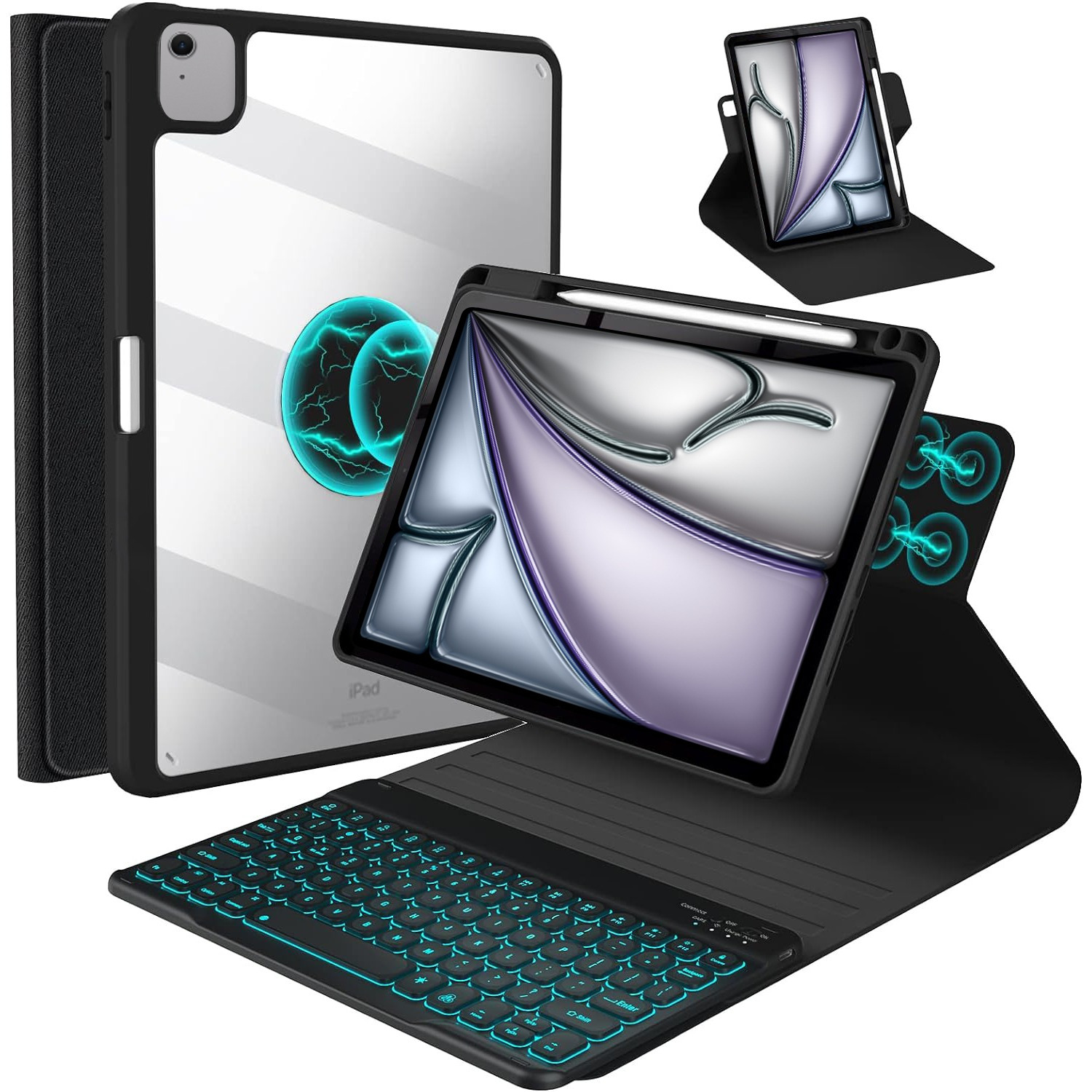 purple ipad case with keyboard sold on Temu United States