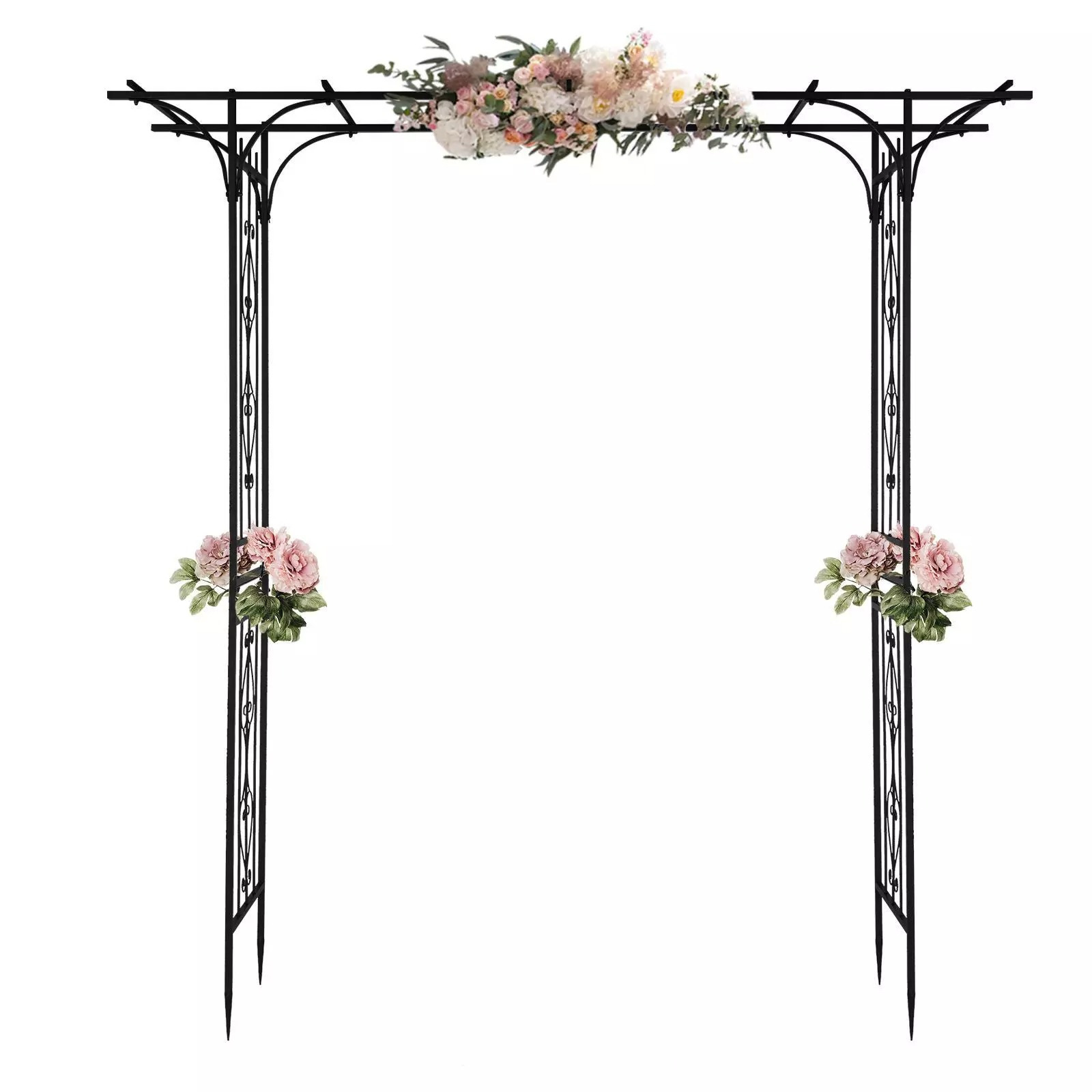 Outdoor Garden Arch Flowers Climbing Plants Trellis Metal - Temu