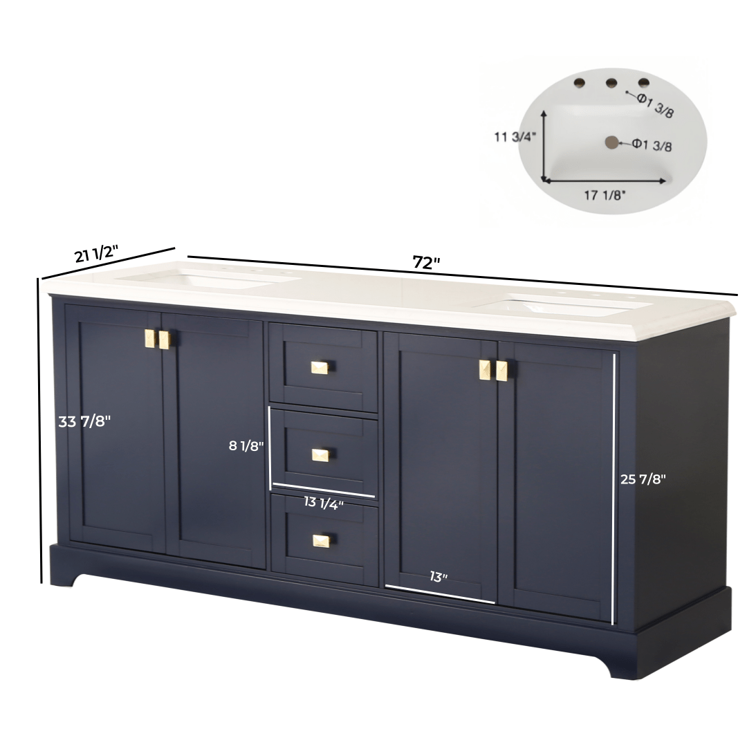 Bathroom Vanities Cabinet Sink Combo Set 2 Cabinets 3 - Temu