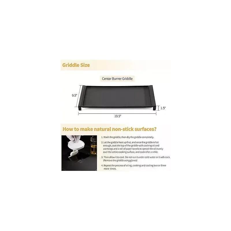 griddle compatible ge gas stove heavy duty cast iron center - Temu