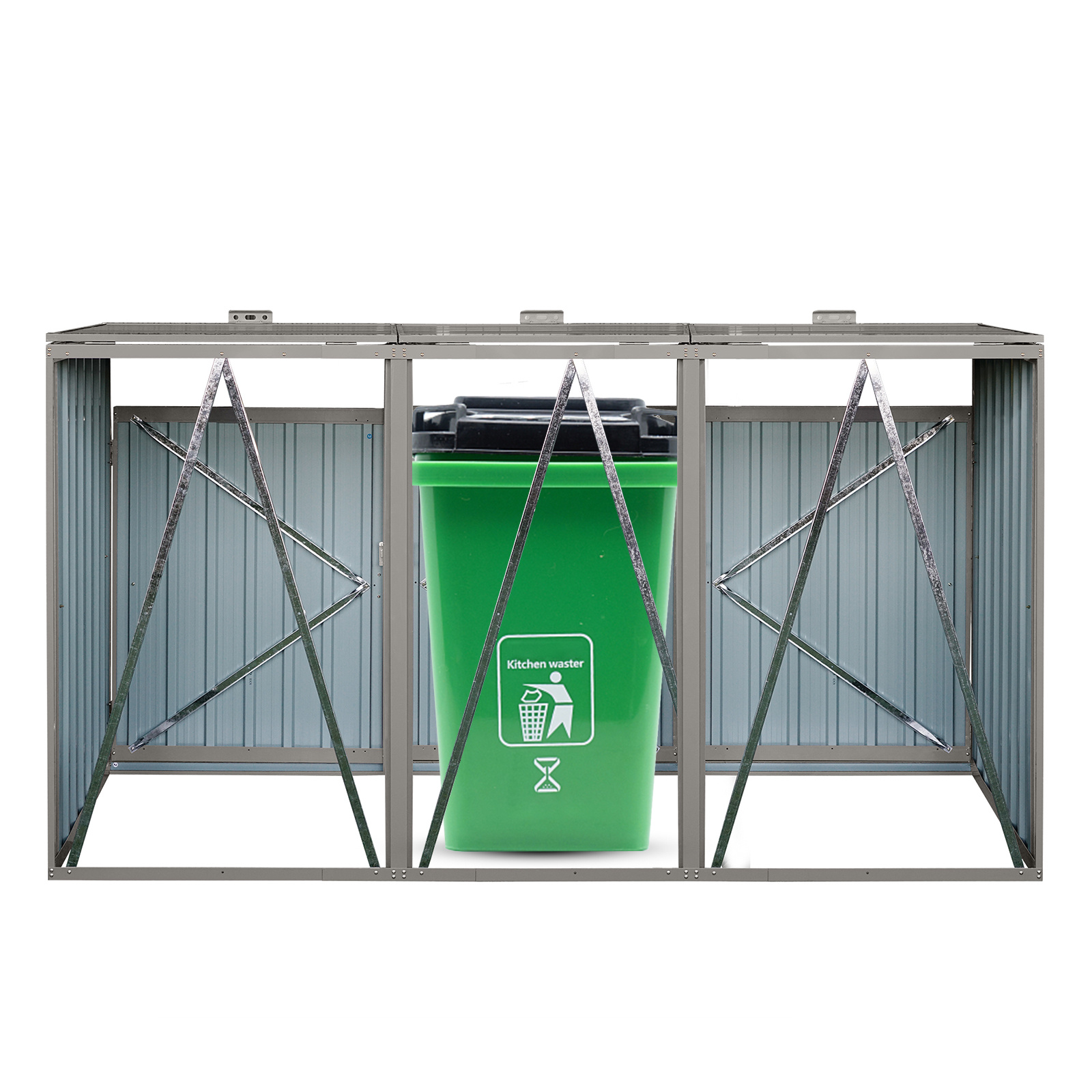 garbage bin shed stores metal outdoor bin shed garbage - Temu
