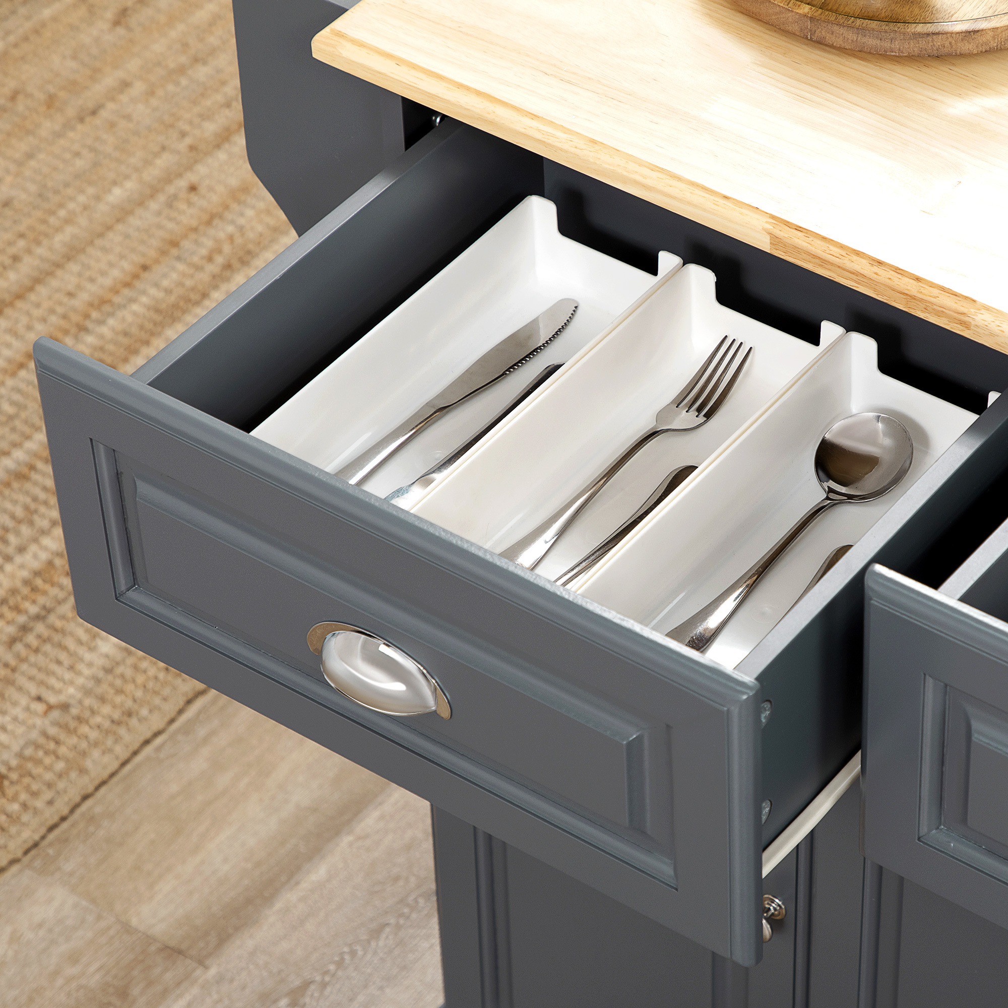 Rolling Kitchen Island Storage Kitchen Cart Wheels - Temu