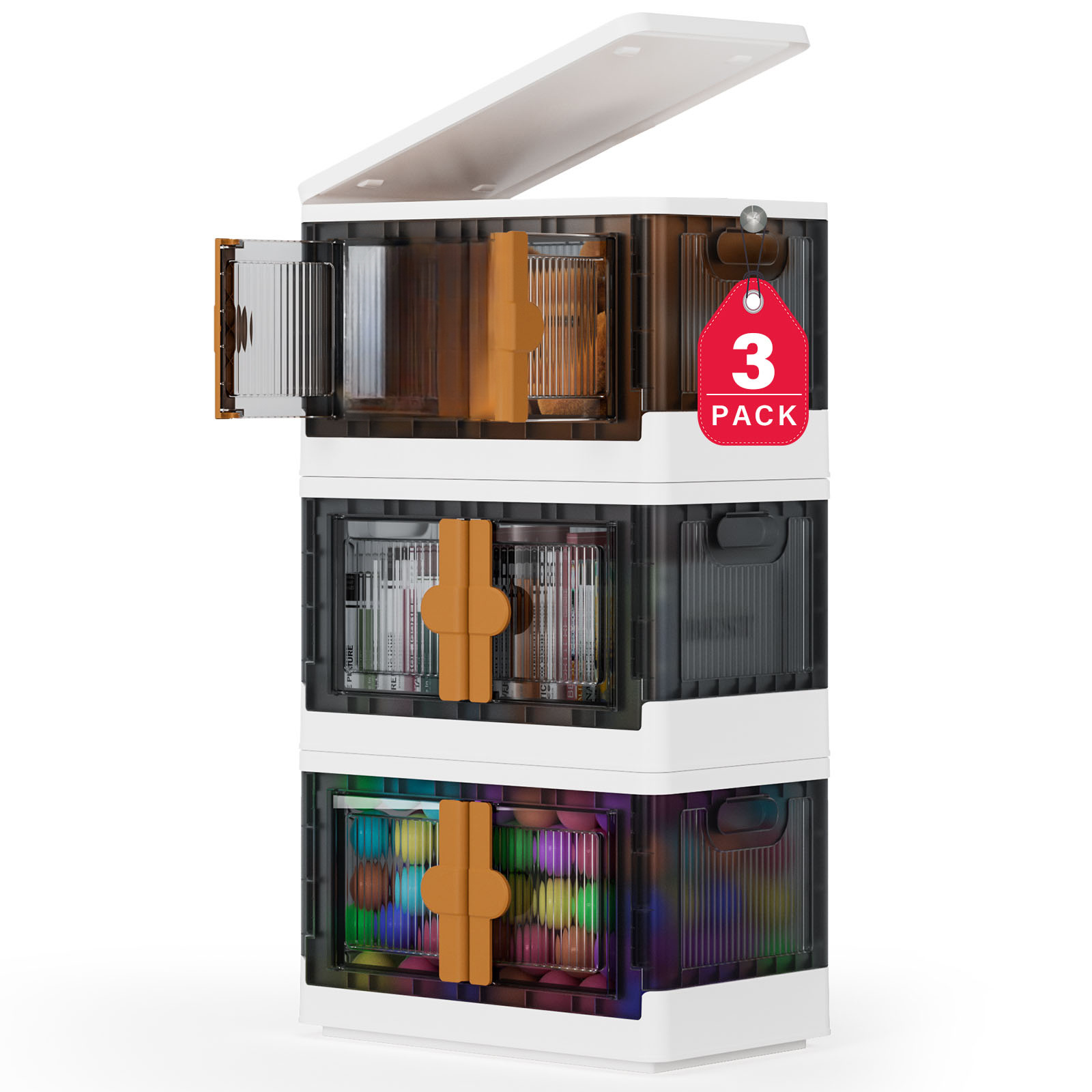 Closet Organizers Storage Storage Bins Lids Stackable - Temu