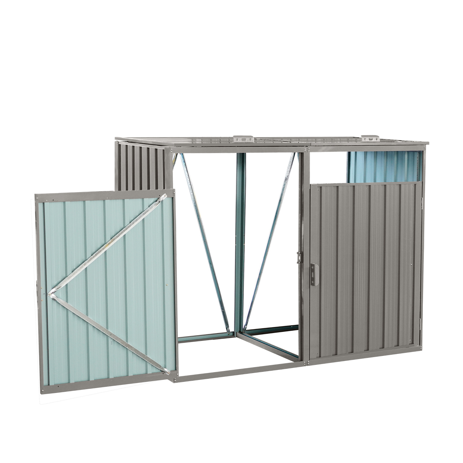 garbage bin shed stores metal outdoor bin shed garbage - Temu