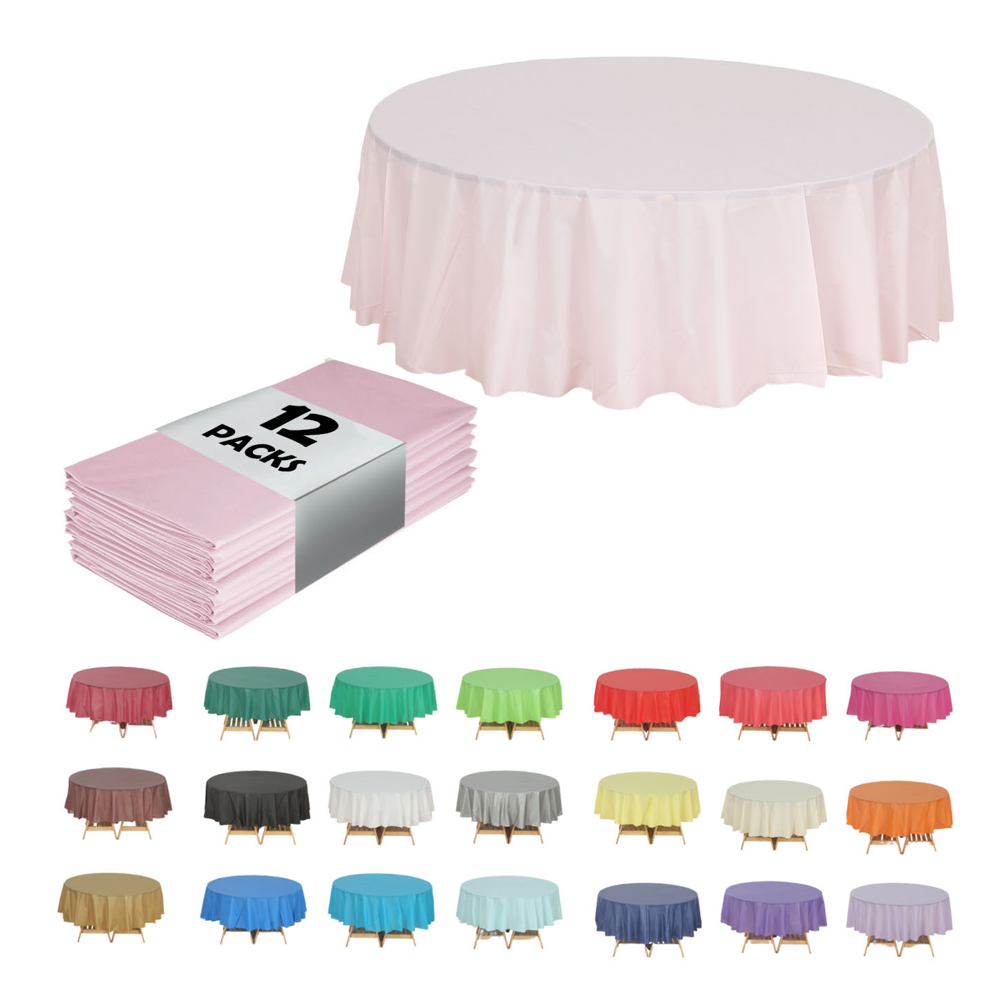 tablecloths for round tables sold on Temu United States