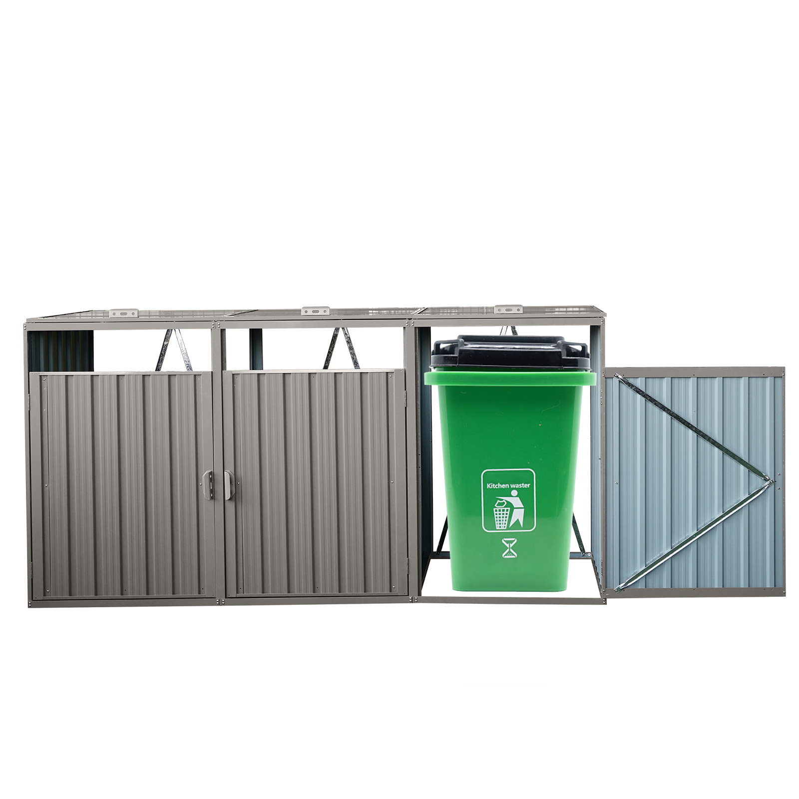 garbage bin shed stores metal outdoor bin shed garbage - Temu