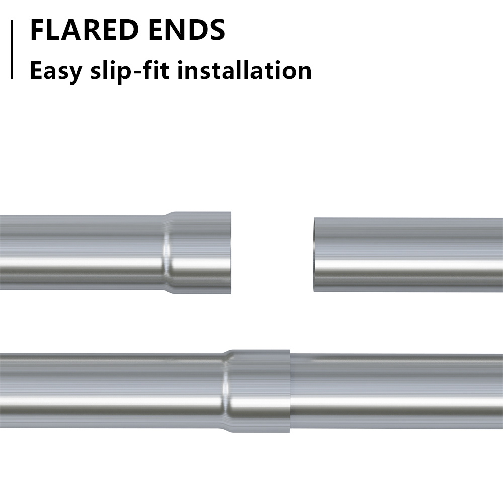 A Auto, Straight Exhaust Pipe 3.5" Od 2 Pack, Stainless Steel 48" Long ...