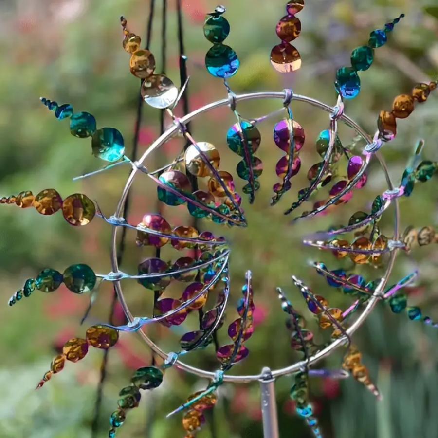 Color Metal Windmill Trap Windmill Decoration Outdoor Metal - Temu