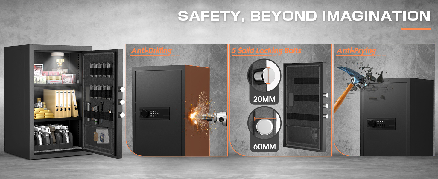 6.0 Cub Safe Box Large Home Safe Storage Rack Door Organizer - Temu