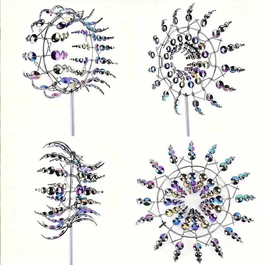 Color Metal Windmill Trap Windmill Decoration Outdoor Metal - Temu