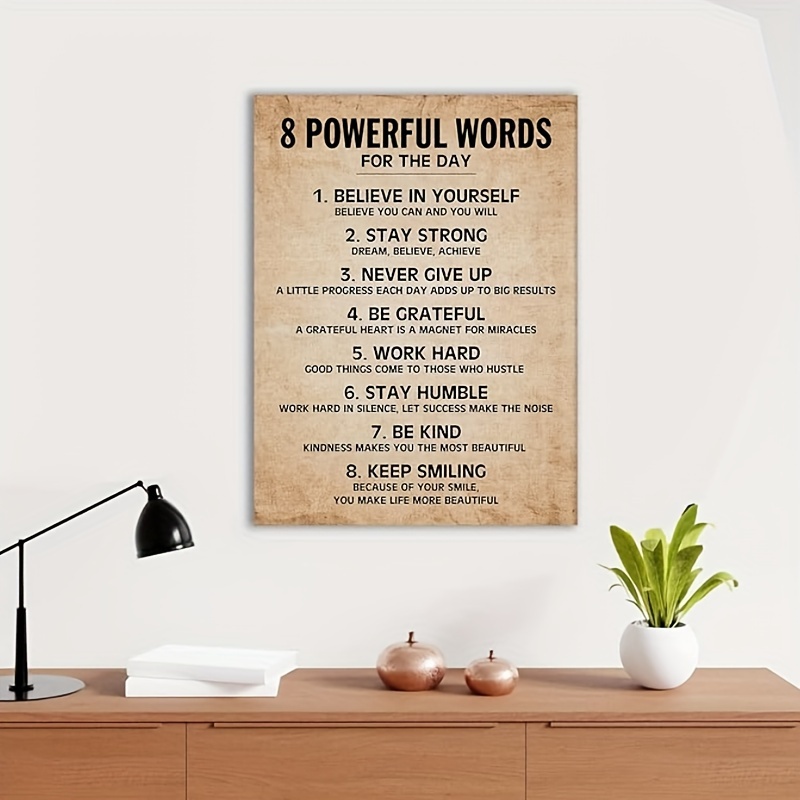 Wooden Frame Inspirational Quotes Inspirational Canvas Wall - Temu