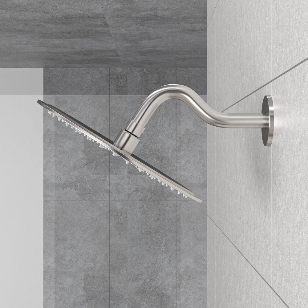 Shower Arm Flange Brushed Nickel Inclined Shower - Temu