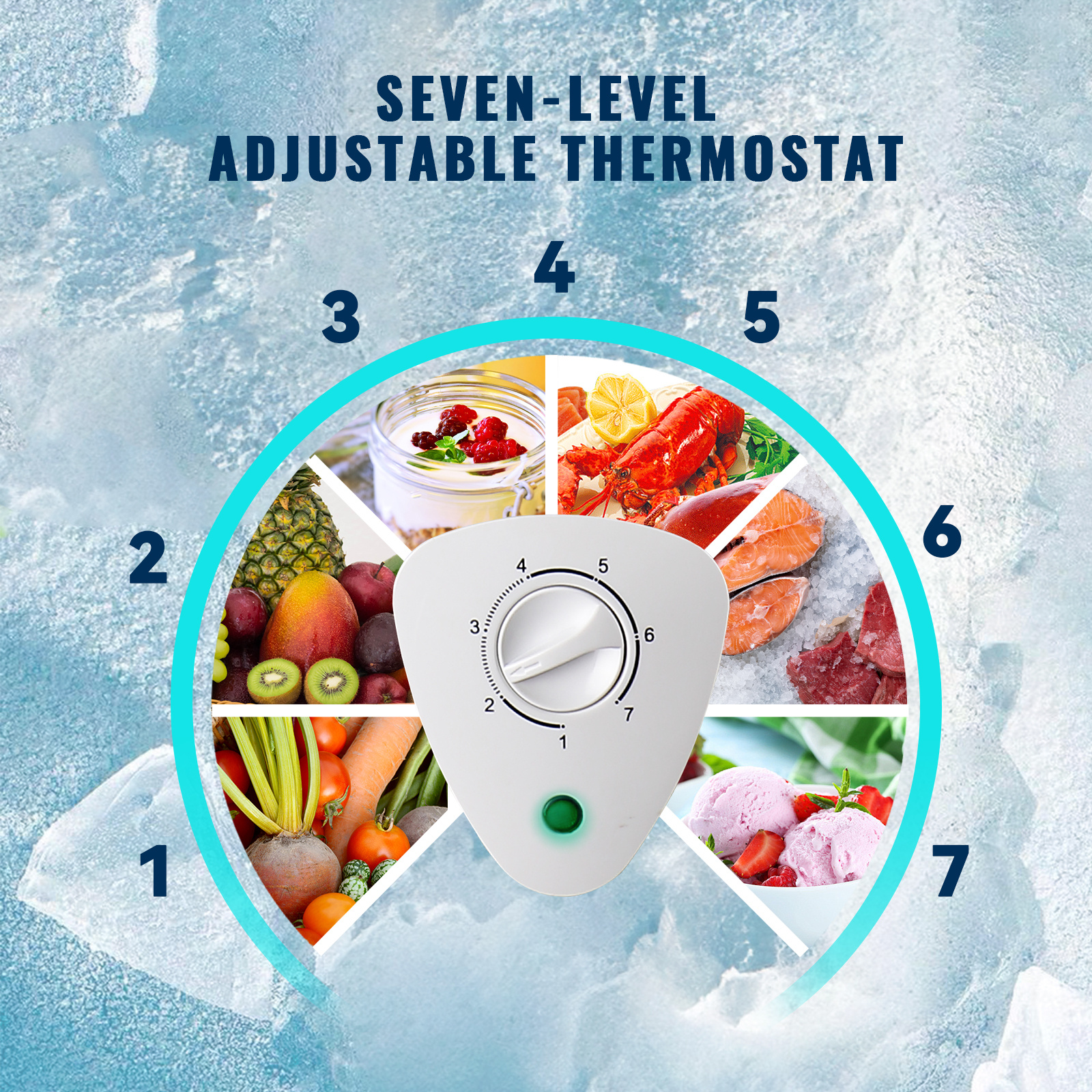 Small Deep Freezer 3.5 Cubic Feet Chest Freezer Adjustable - Temu