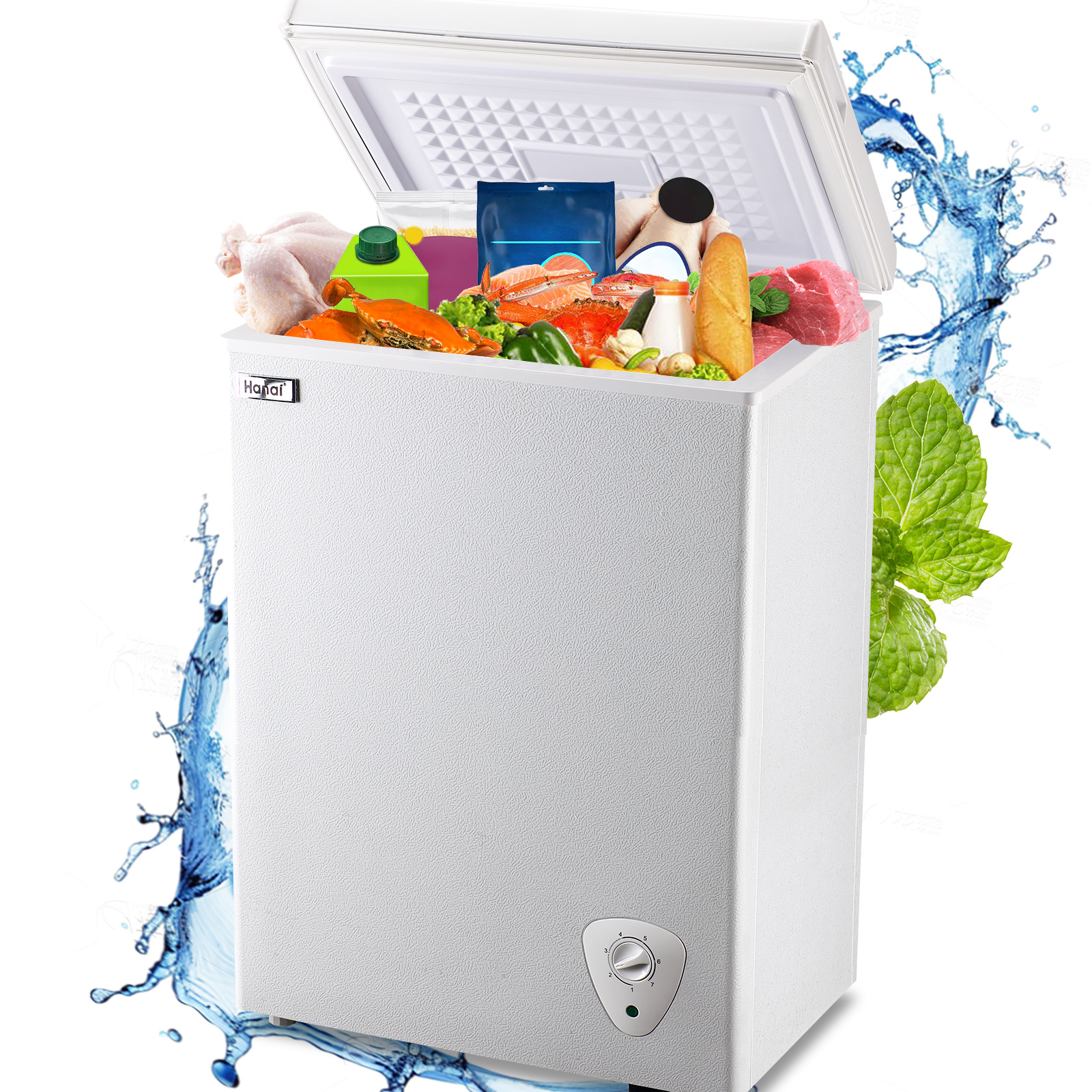 Small Deep Freezer 3.5 Cubic Feet Chest Freezer Adjustable - Temu