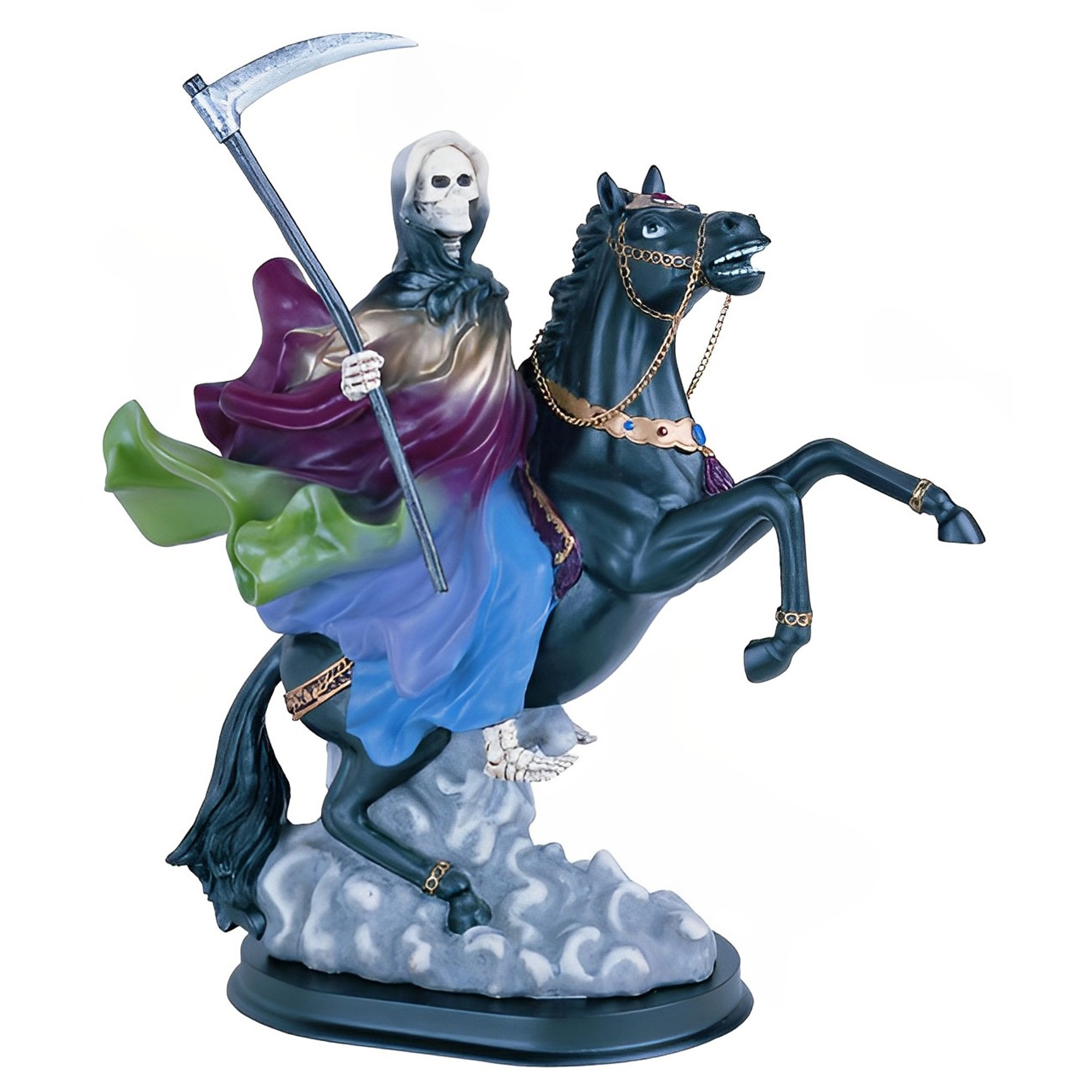 12"h Rainbowsanta Muerte Riding Statue Lady Holy - Temu