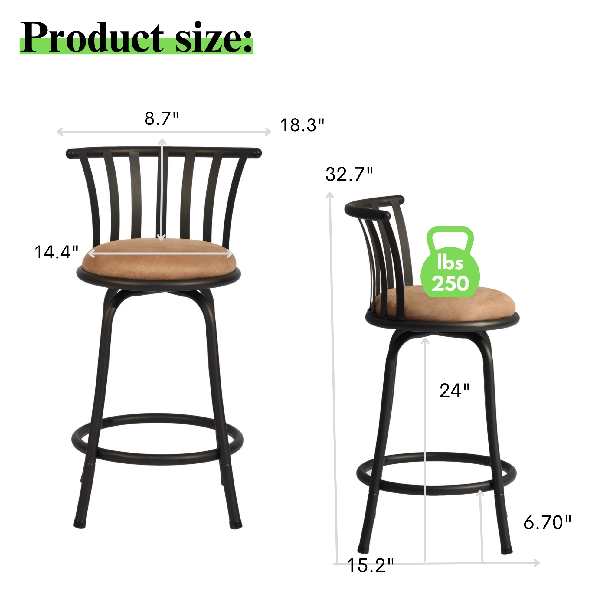 Industrial Bar Stools Set Swivel Country Style - Temu