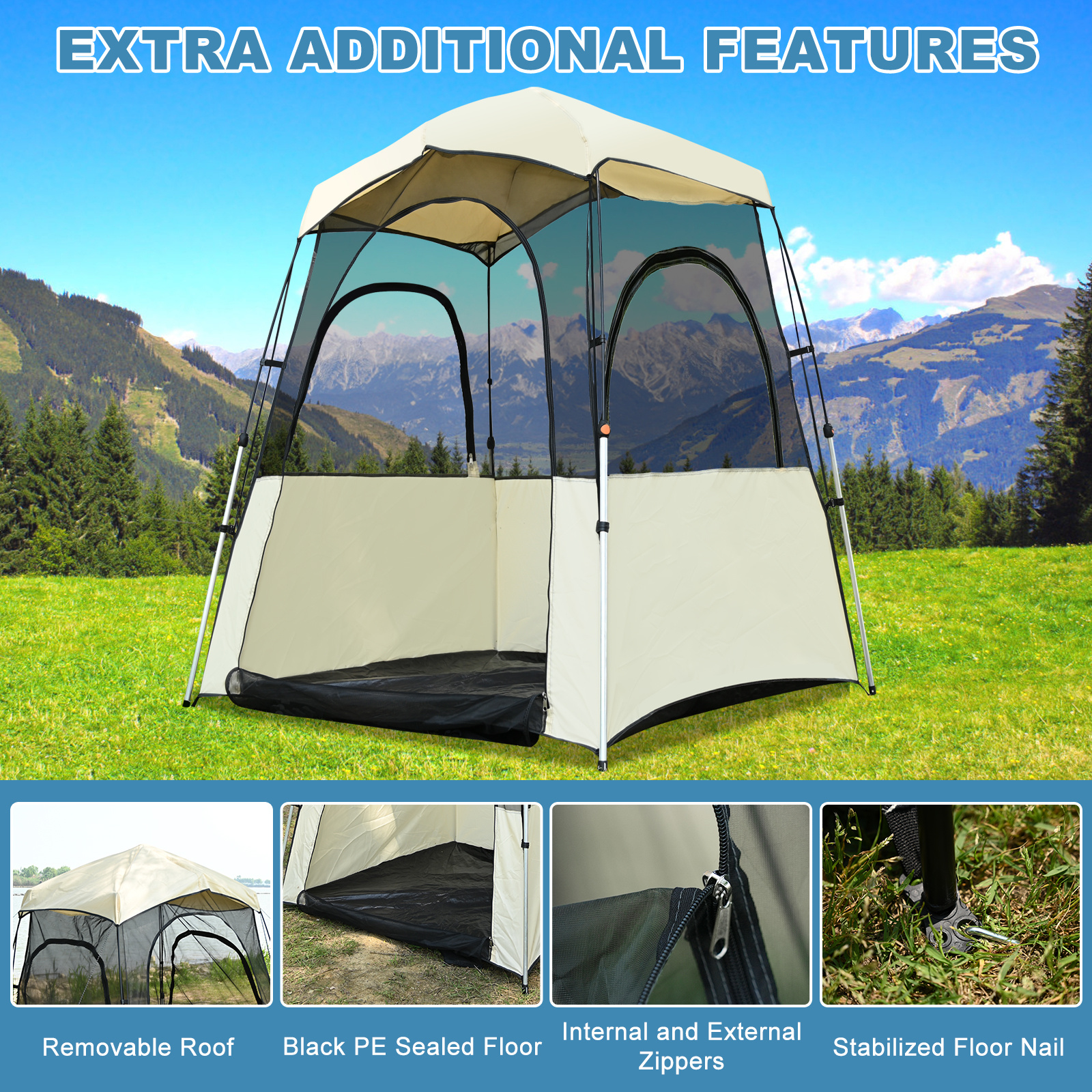 Screen House Tent Instant Pop Up Tent Shelter Outdoor Screen Tent ...