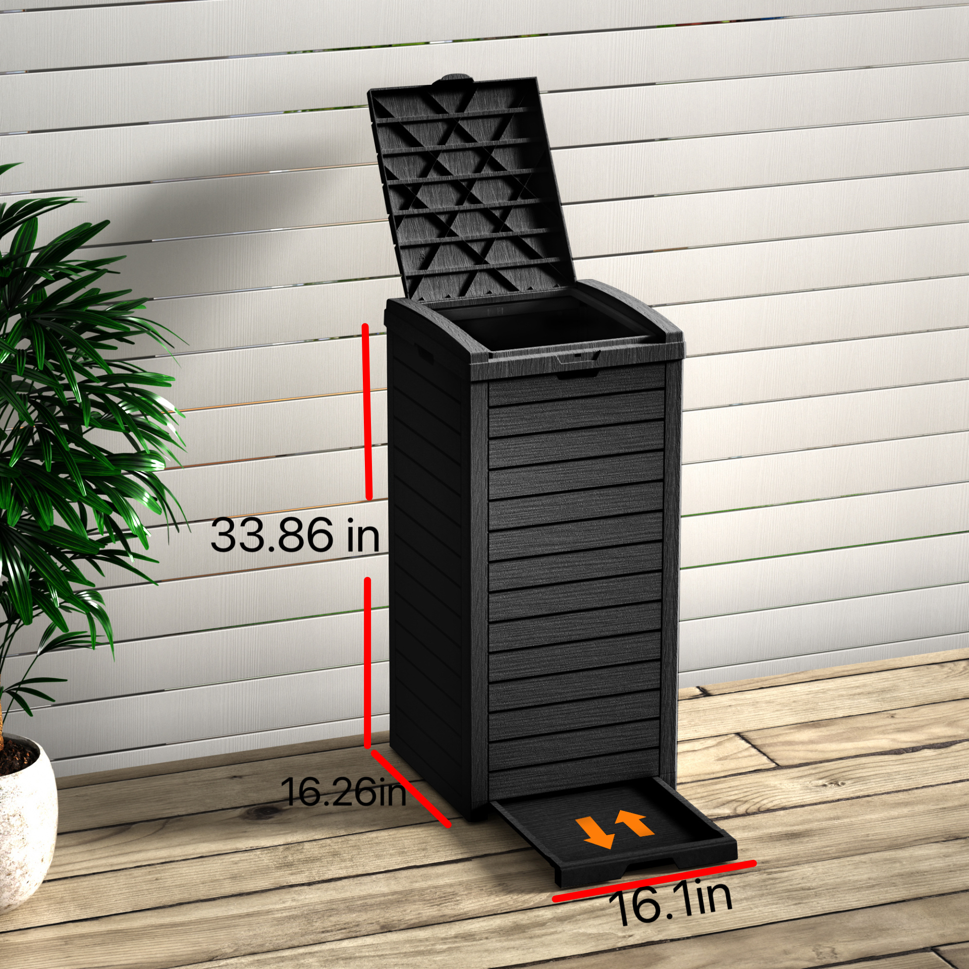 Halloween 31 Galones Contenedor Basura Reciclaje - Temu