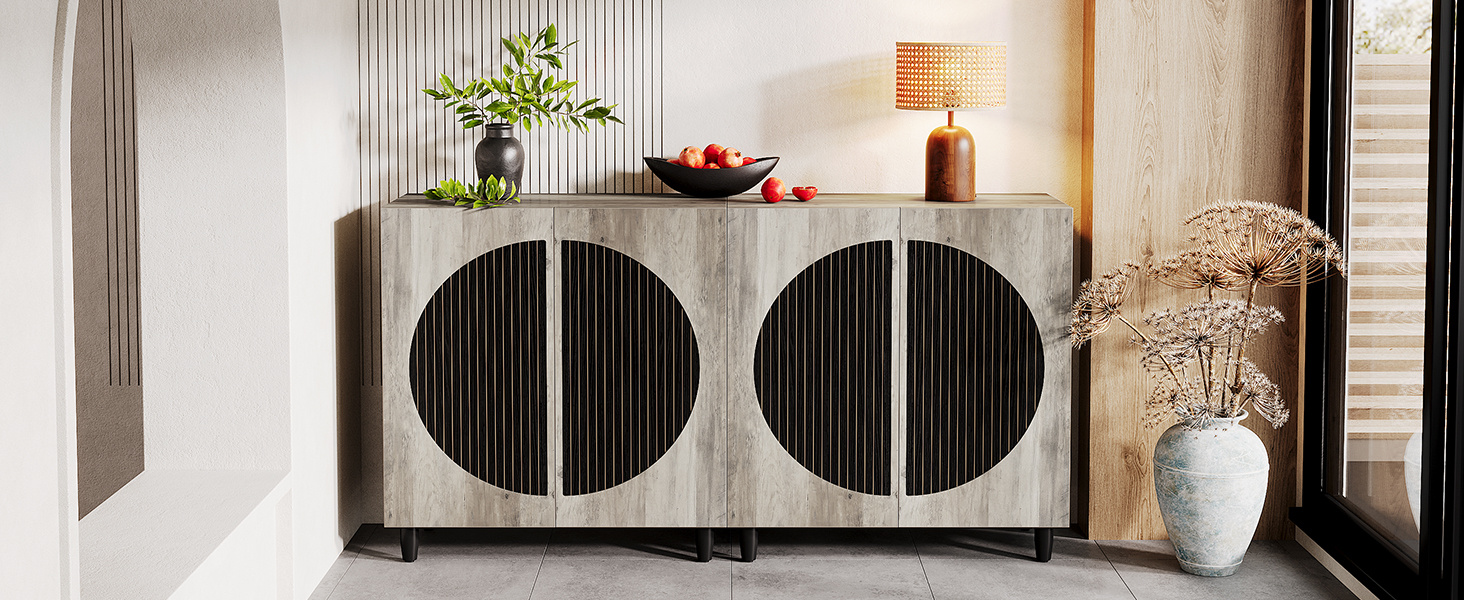 Farmhouse Sideboard Buffet Cabinet Storage - Temu