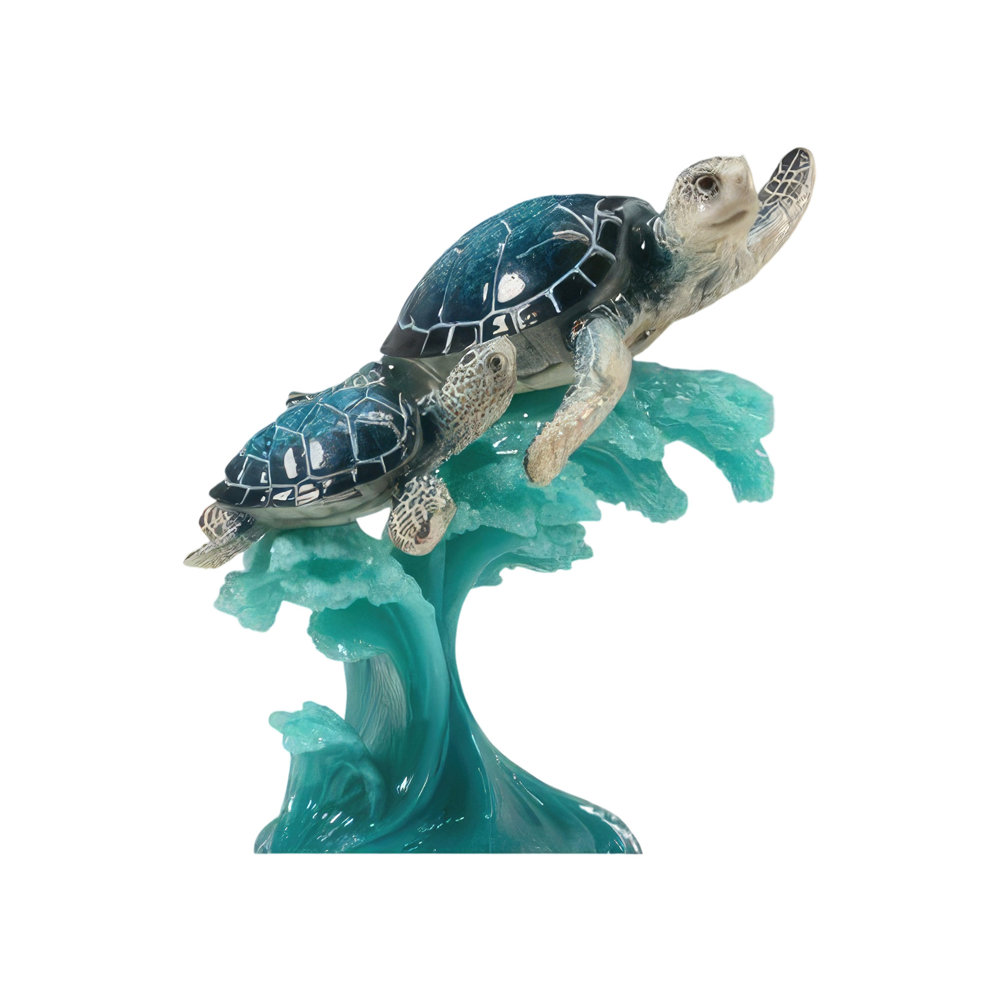 Ice 6.5"h Sea Turtle Figurine Statue - Temu