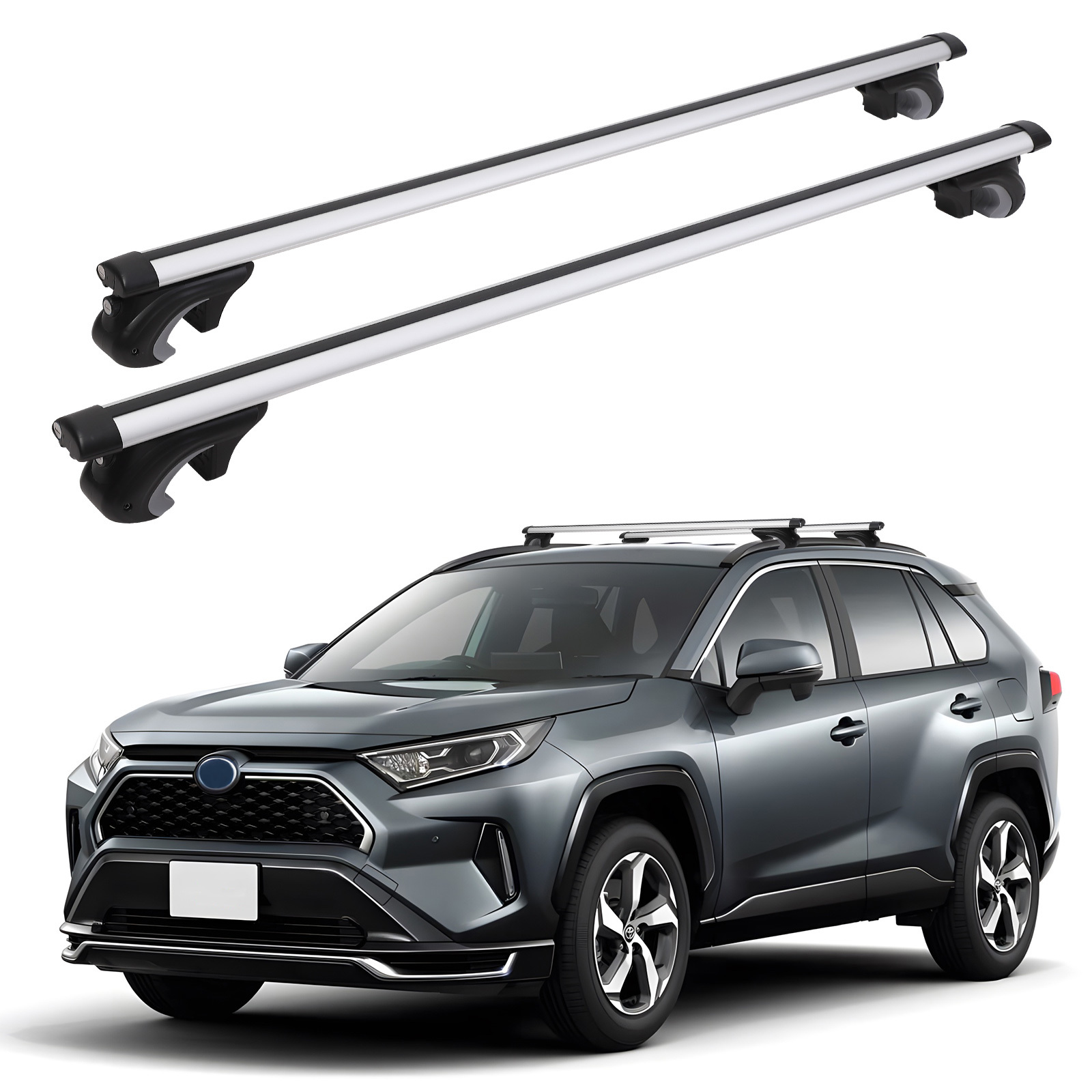 Roof Rack Cross Bars With Lock, 54" Universal Roof Bars Matching Roof ...