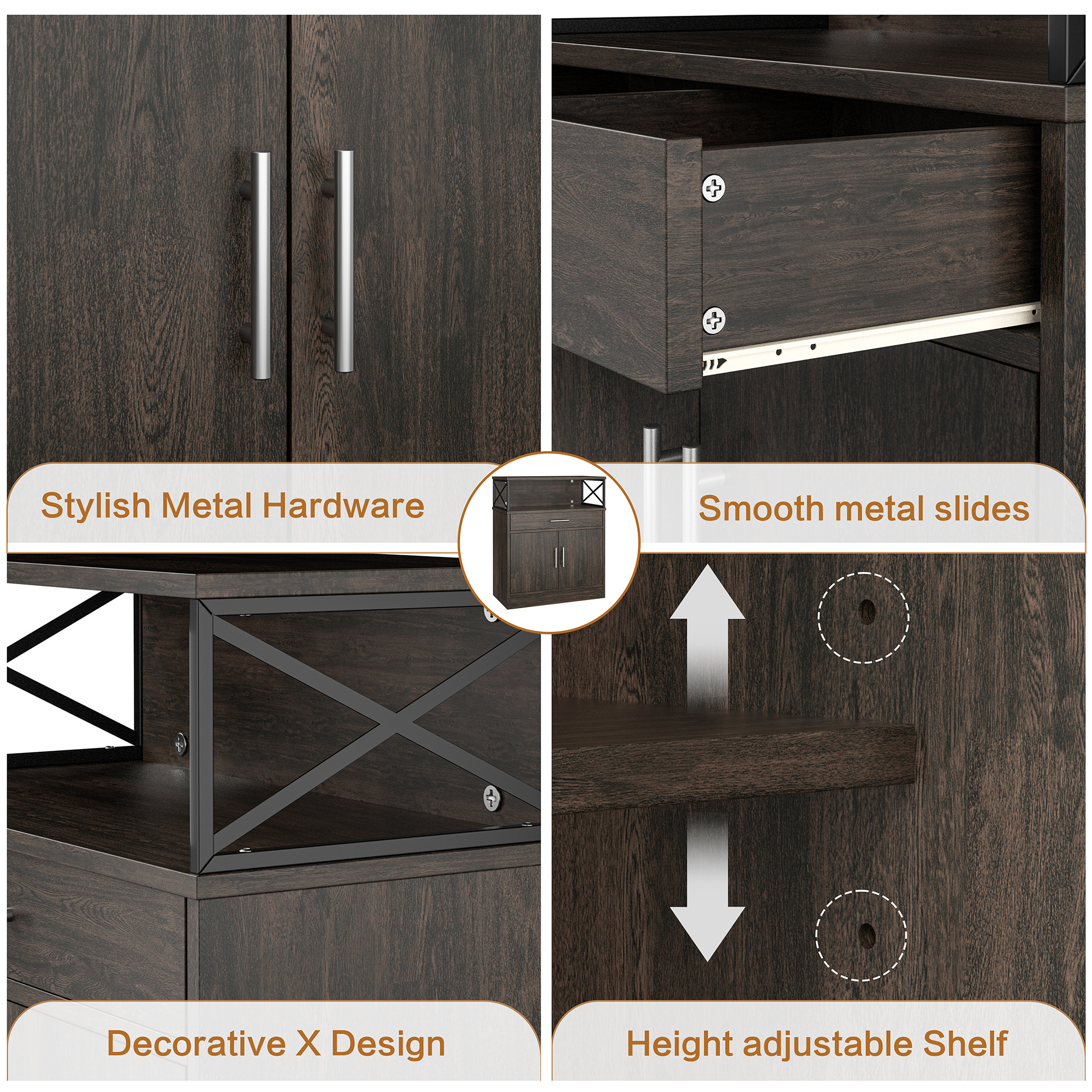 Buffet Sideboard Cabinet Storage - Temu