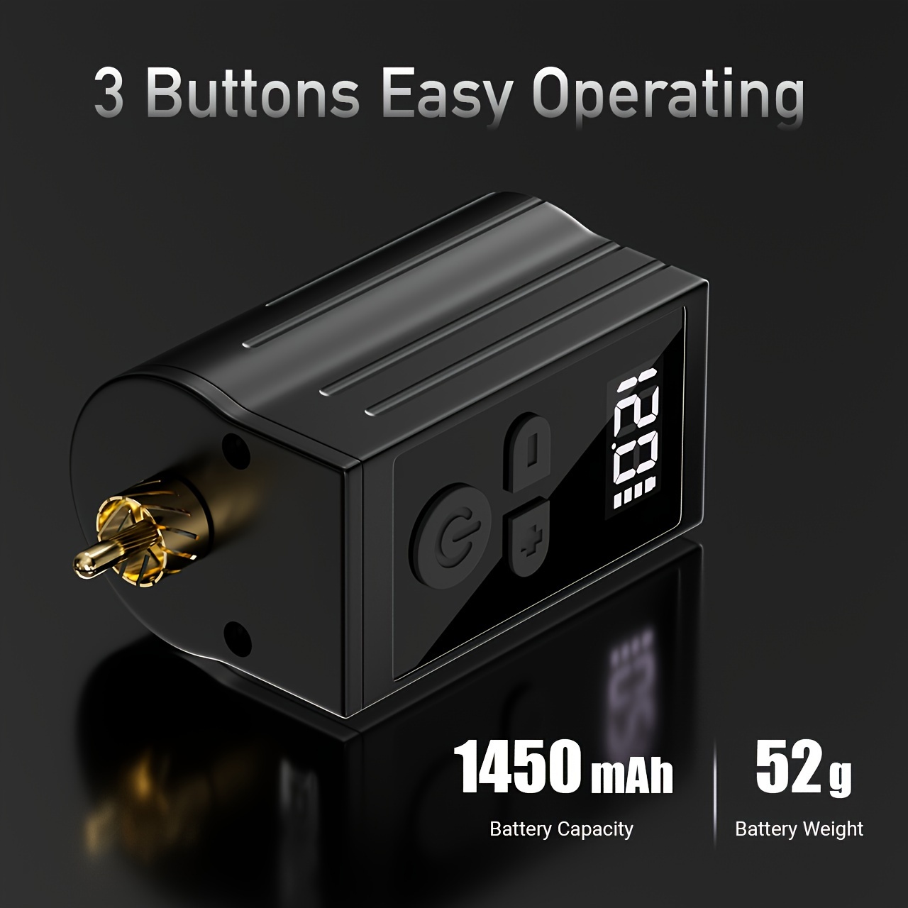 무선 문신 총 키트 무선 로타리 문신 펜 키트 링 스위치 디자인이 있는 1450mah 배터리 디지털 화면 디스플레이 문신