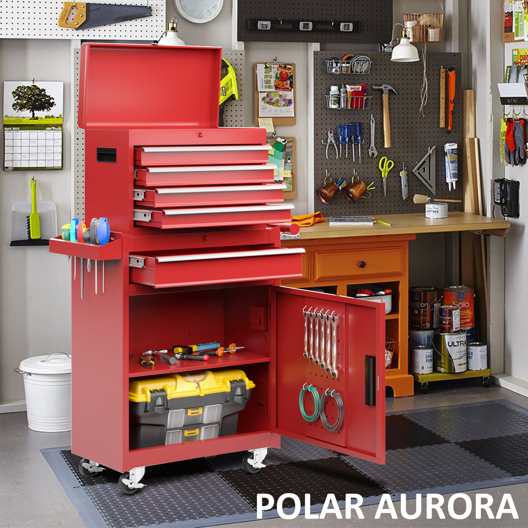 Tool Chest 5 drawer Rolling Tool Storage Cabinet - Temu