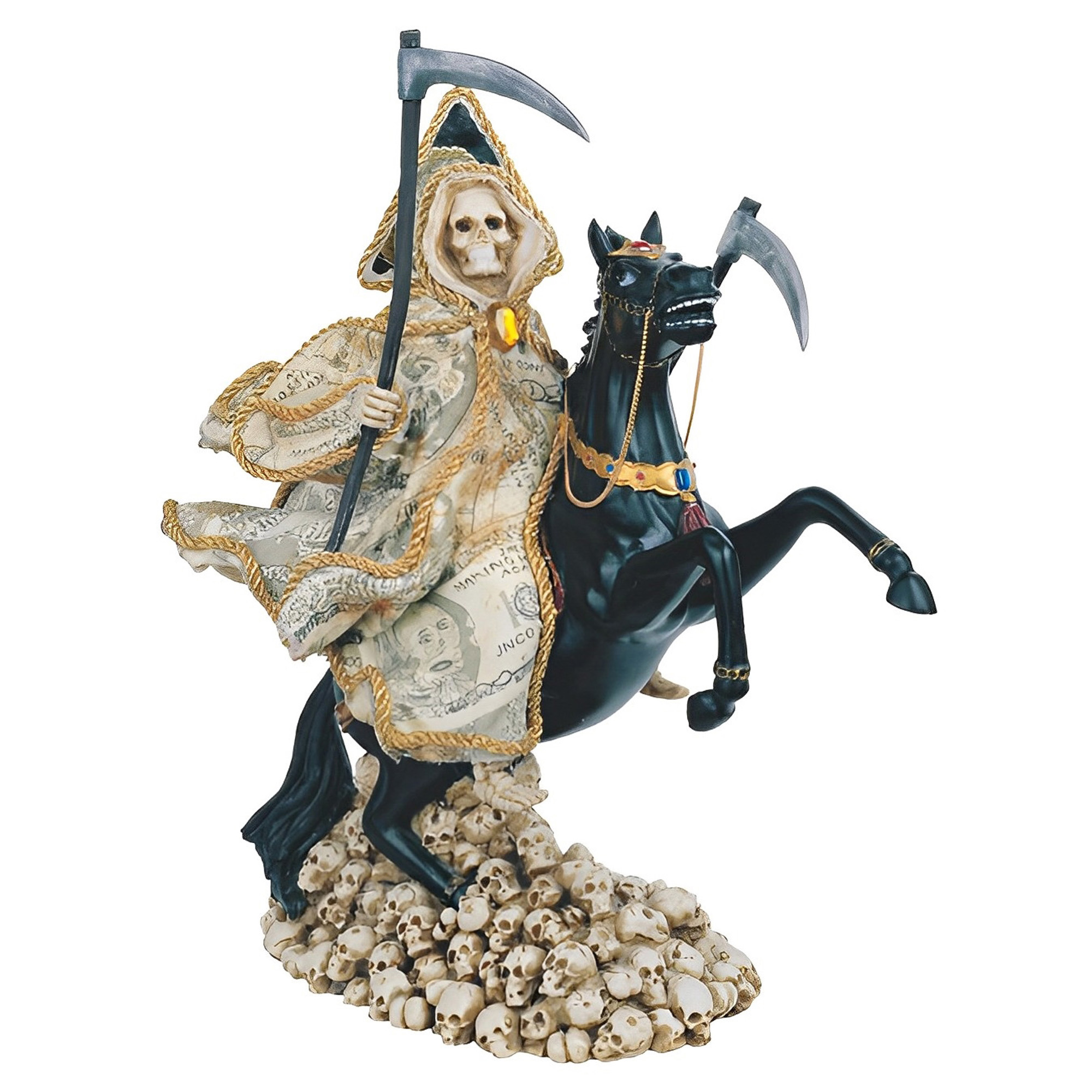 13"h Santa Muerte Money Robe Riding Statue Lady - Temu