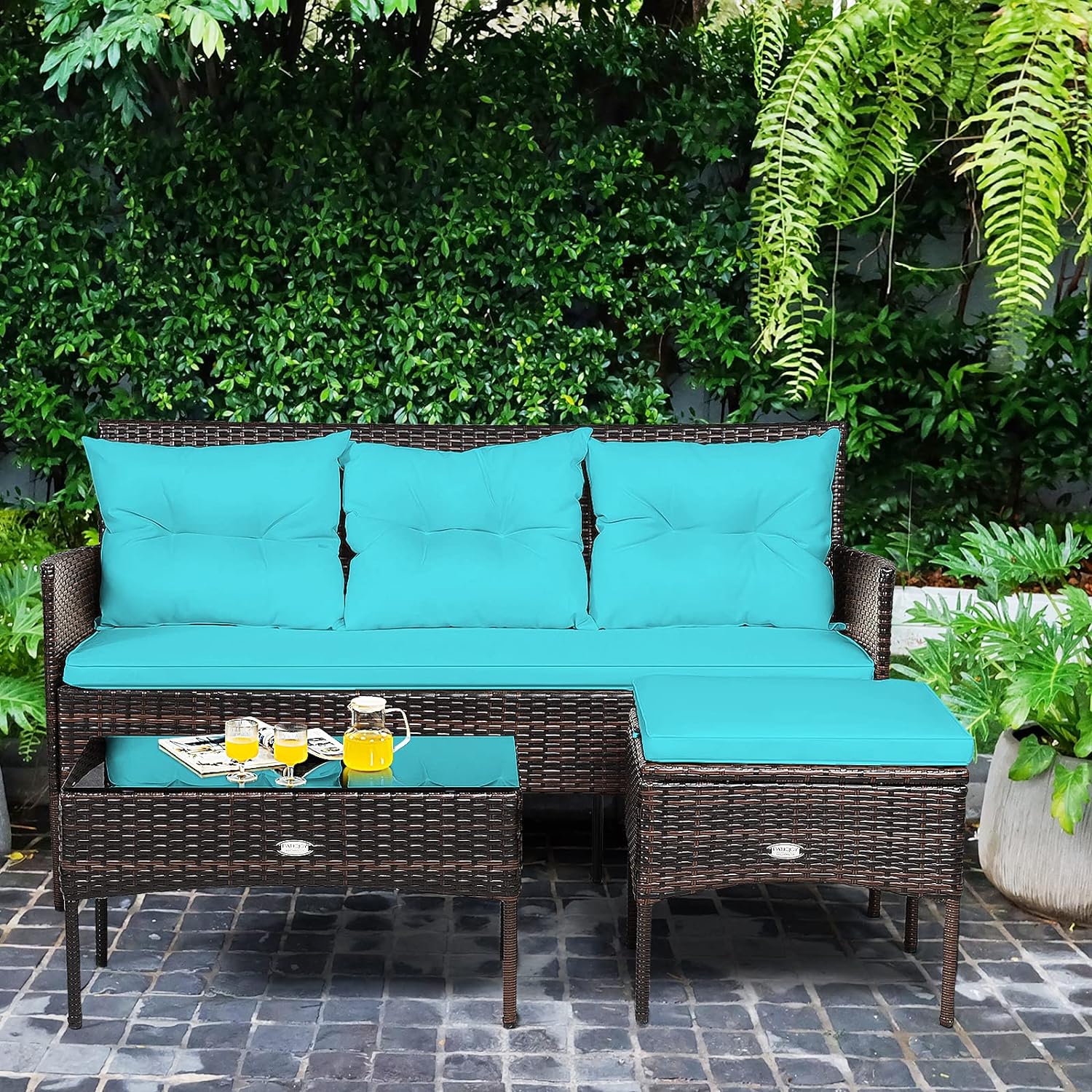 Outdoor Rattan Set Patio Furniture Set - Temu
