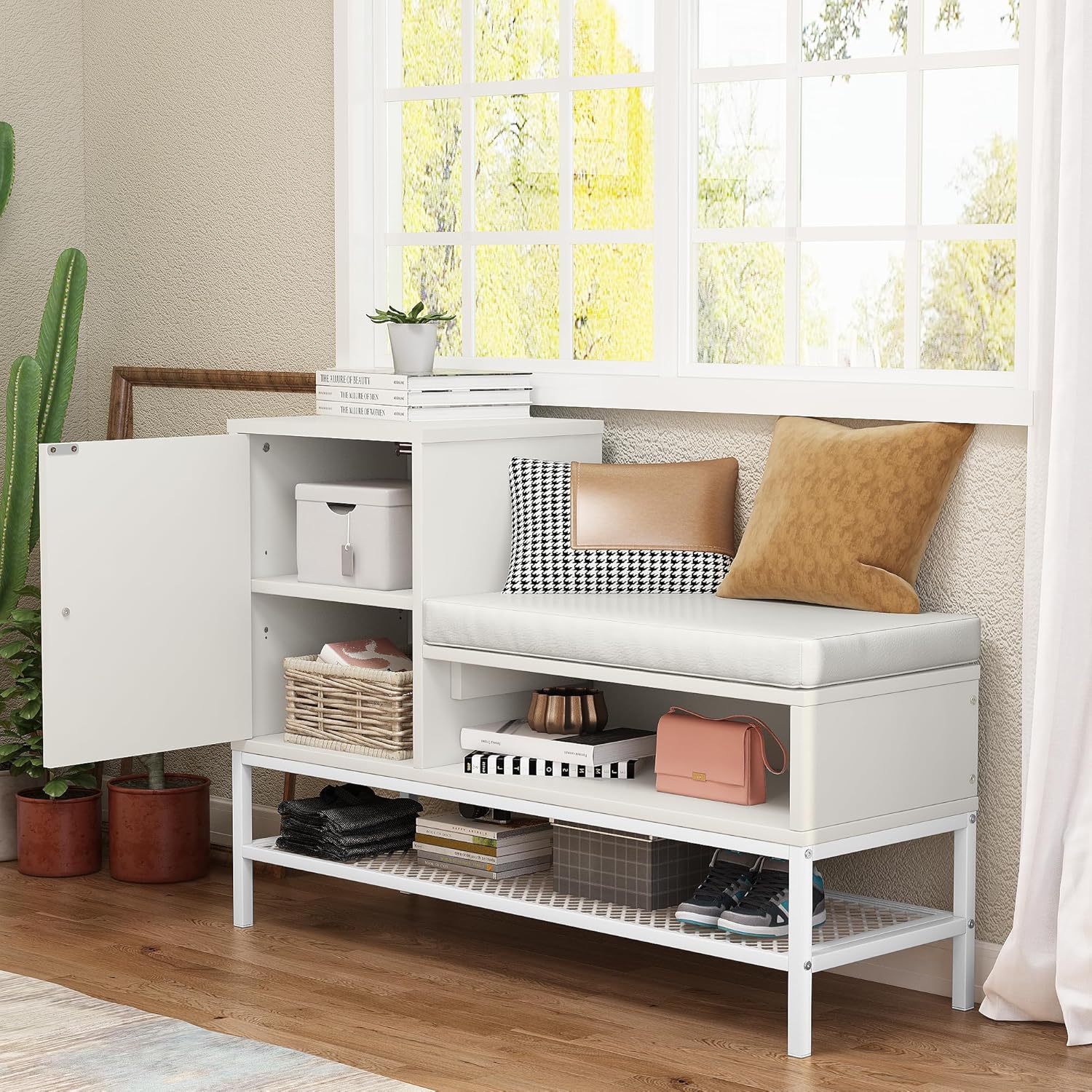 Shoe Storage Cabinet Entrance Shoes Organizer - Temu