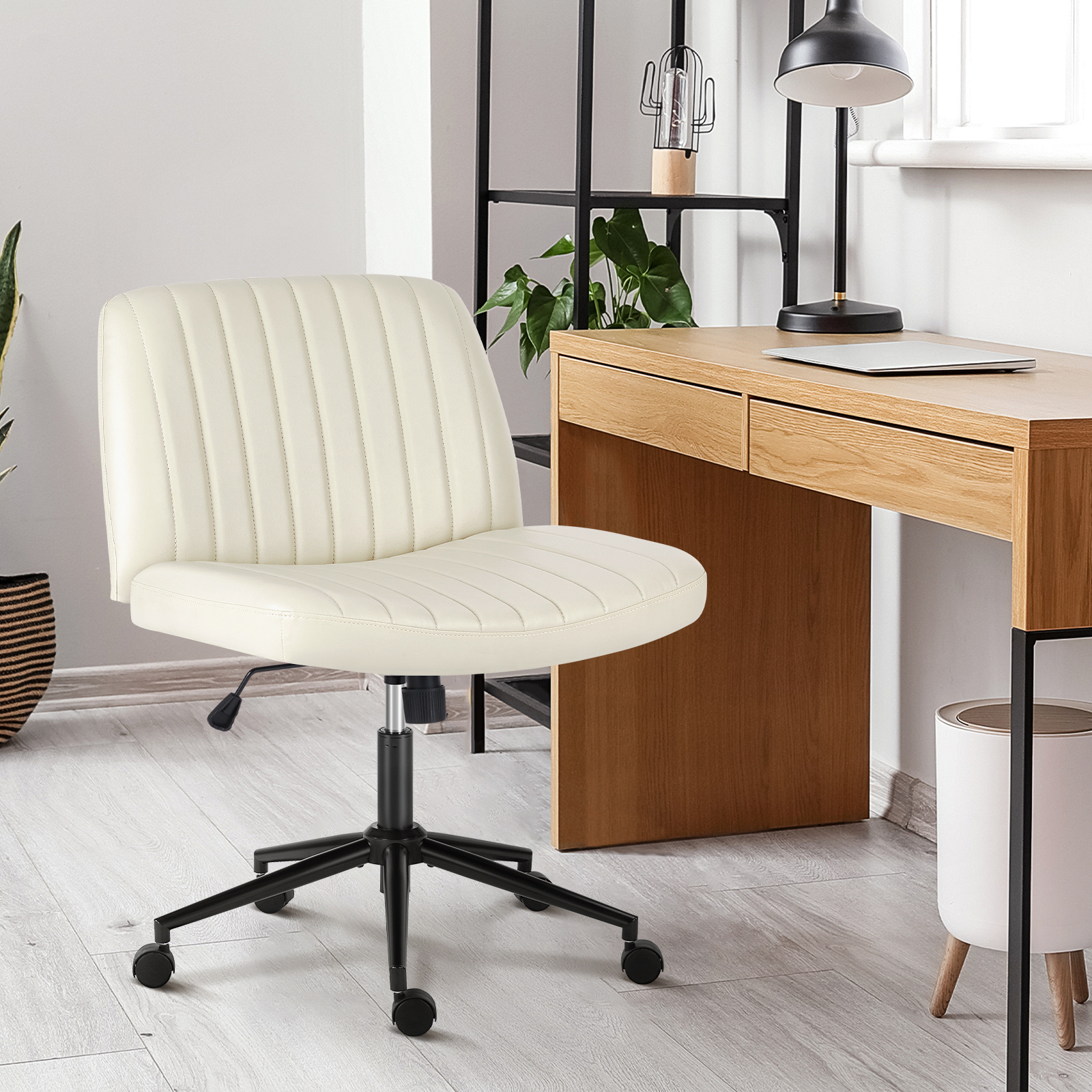 Cross Chair Legged Armless Office Desk Chair Wheels Swivel - Temu