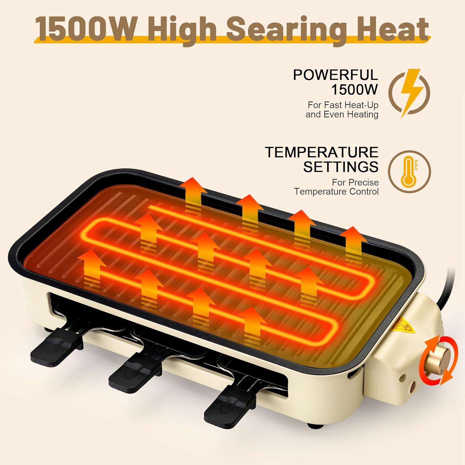 electric indoor grill, 2 in 1 indoor grills for kitchen with grill net ...