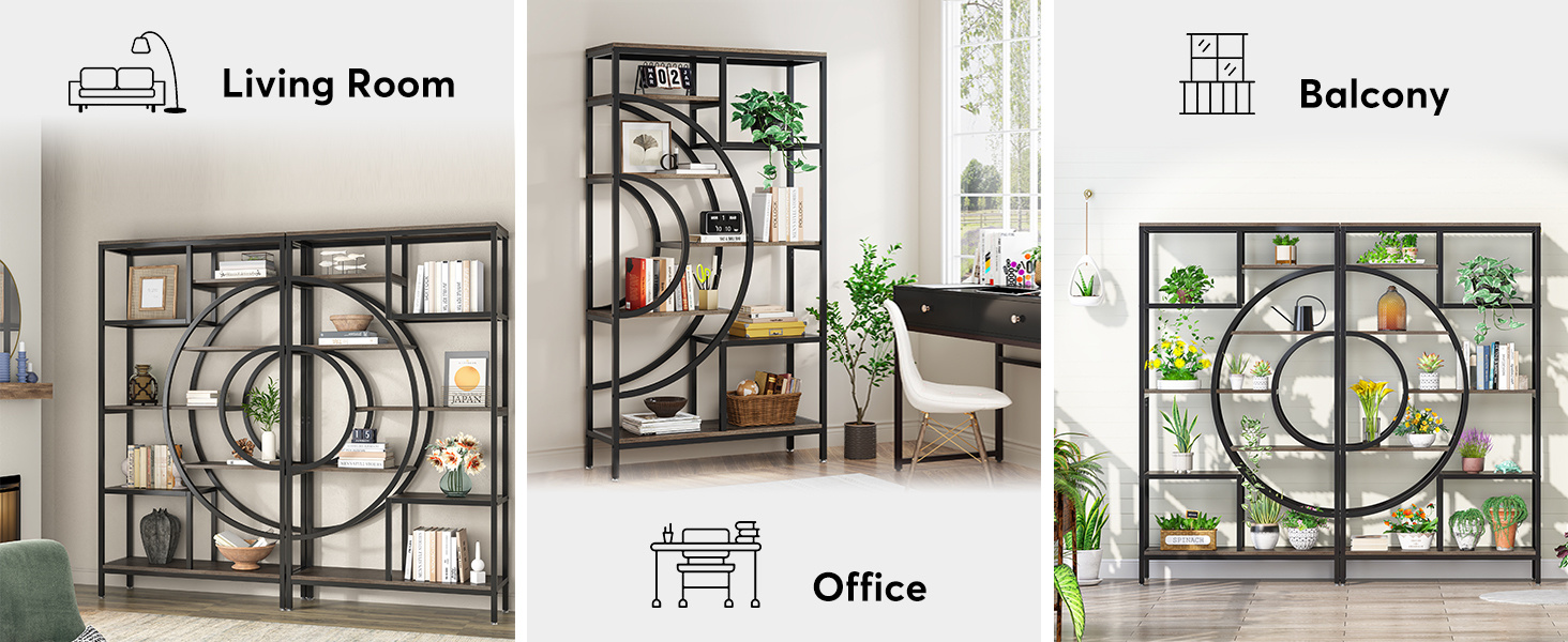 Room Decor Geometric Bookcase Industrial 8 tiers Bookshelves - Temu