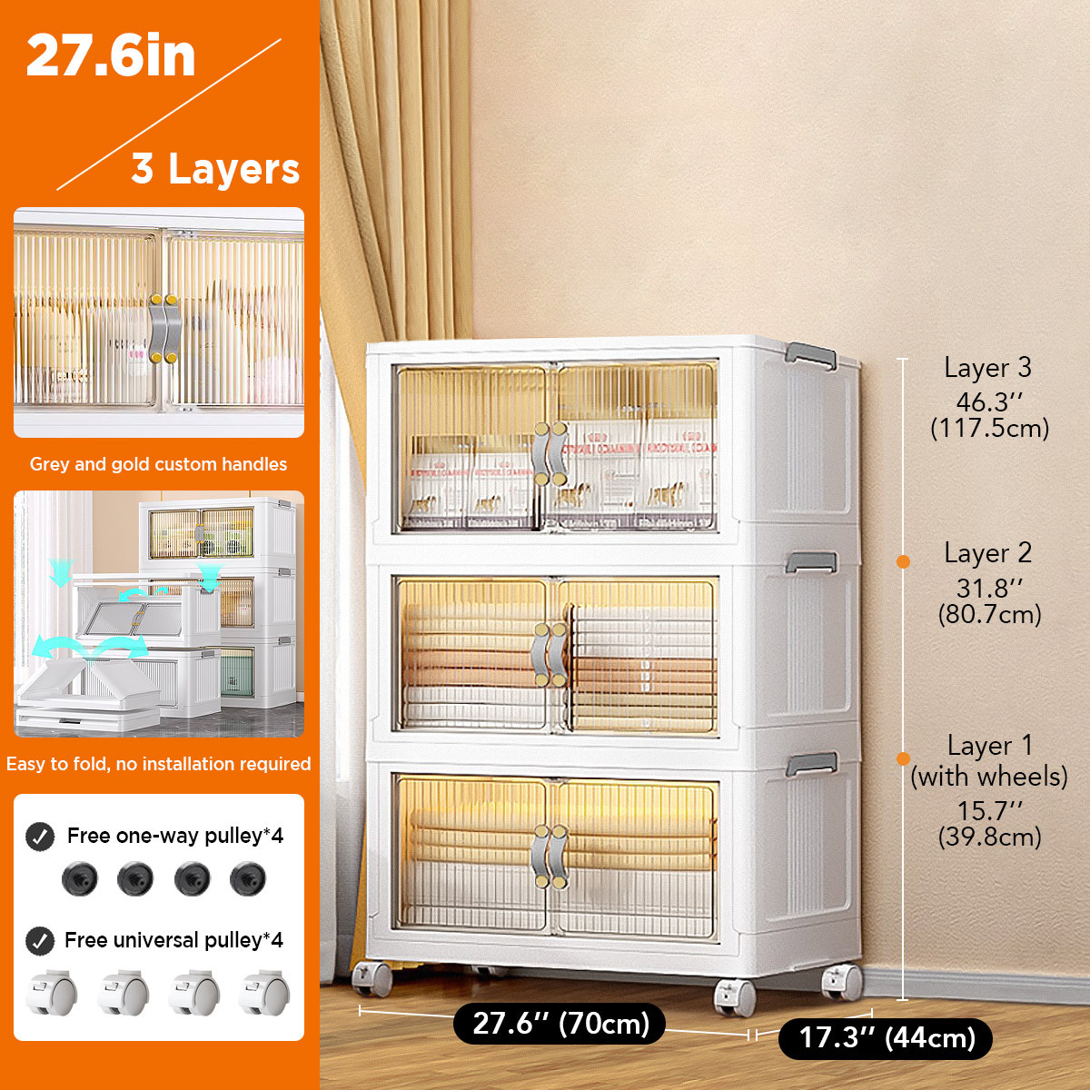 32 Gal Collapsible Storage Bins Stackable Storage - Temu