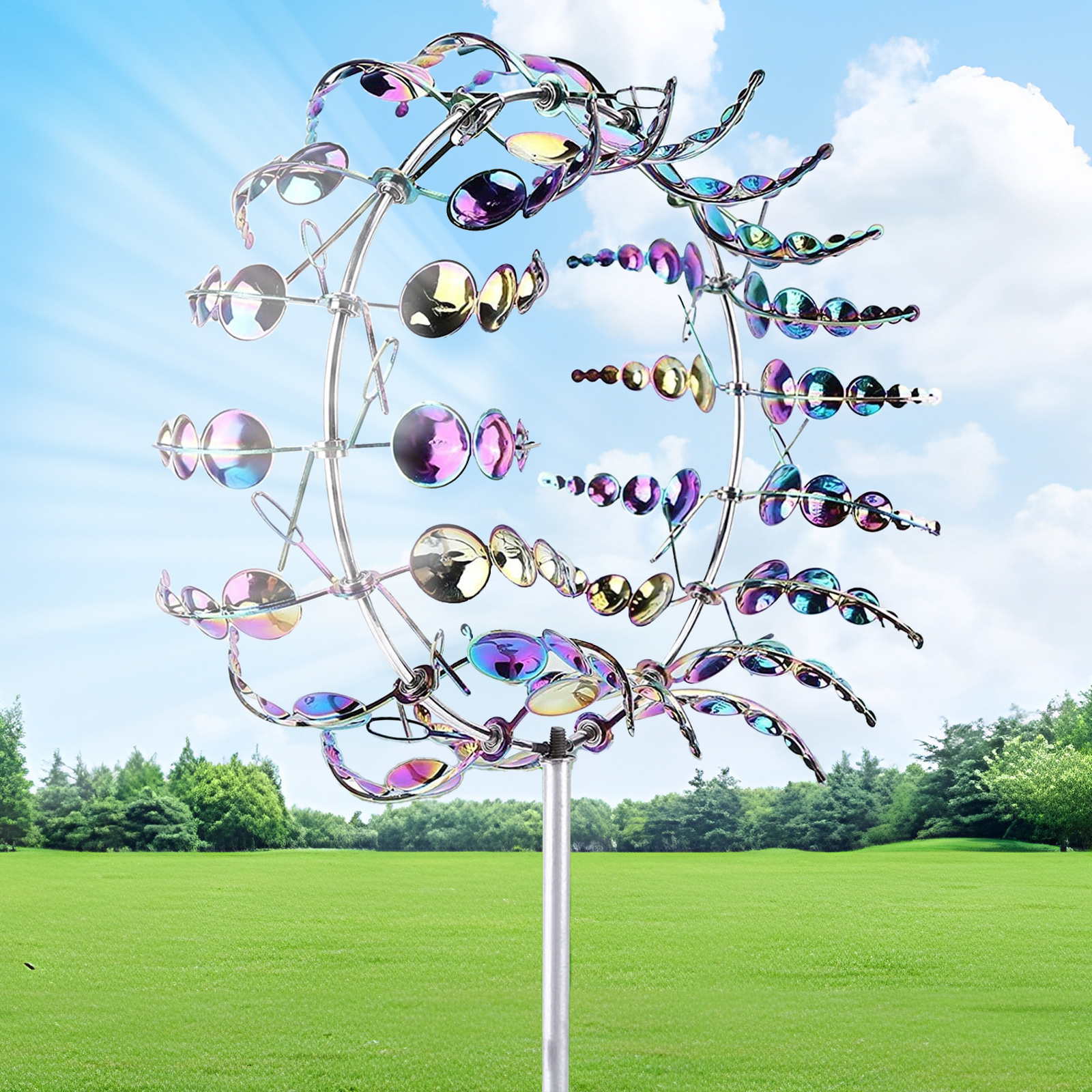 Magical Metal Windmill 3d Kinetic - Temu