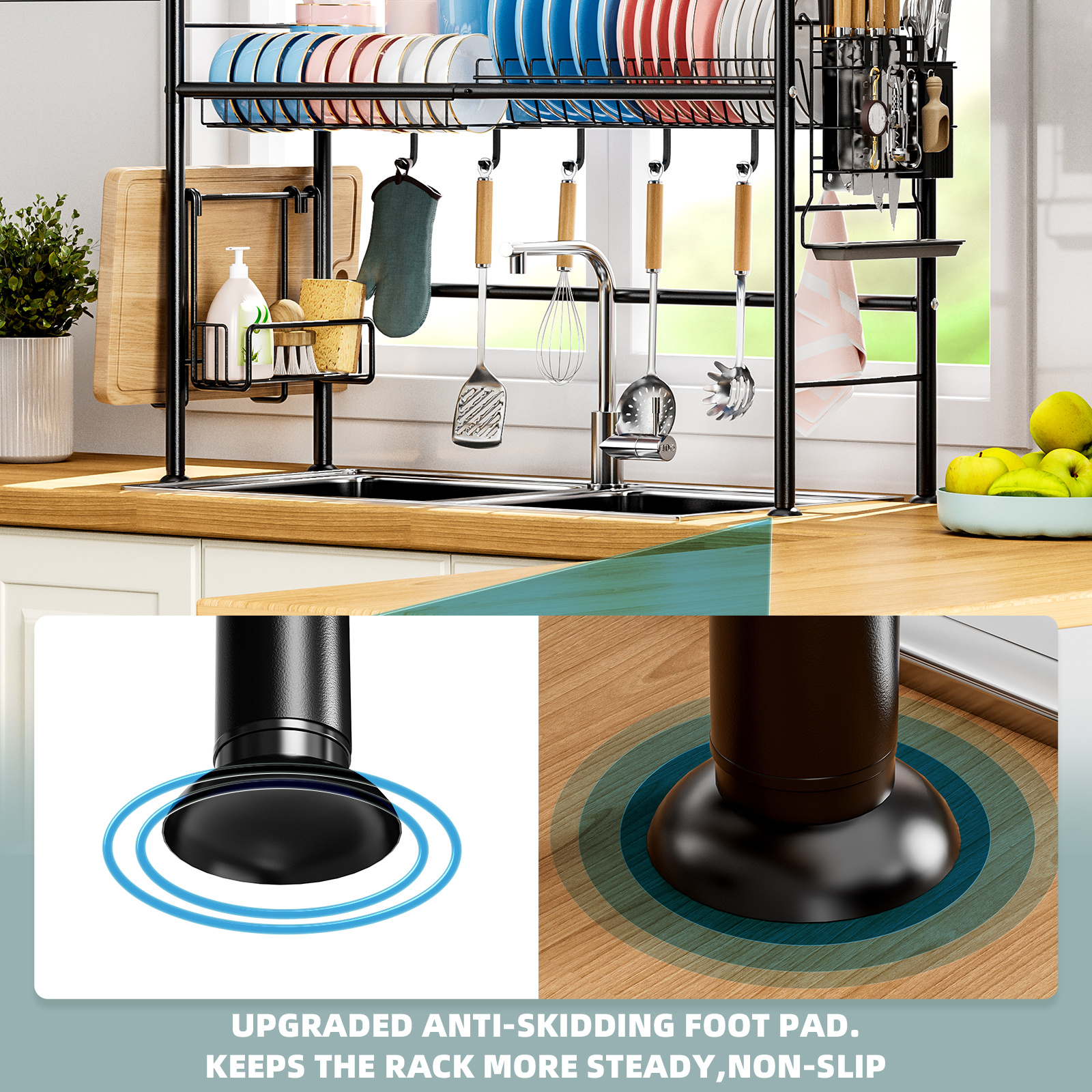 Over Sink Dish Drying Rack, Large Dish Drying Rack Over The Sink Dish ...