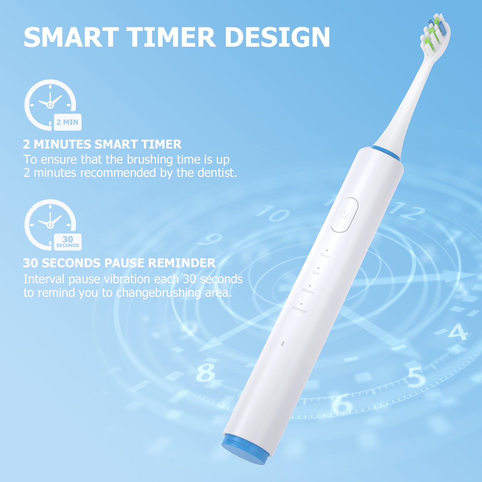 Electric Toothbrush 8 Replacement Brush Heads - Temu