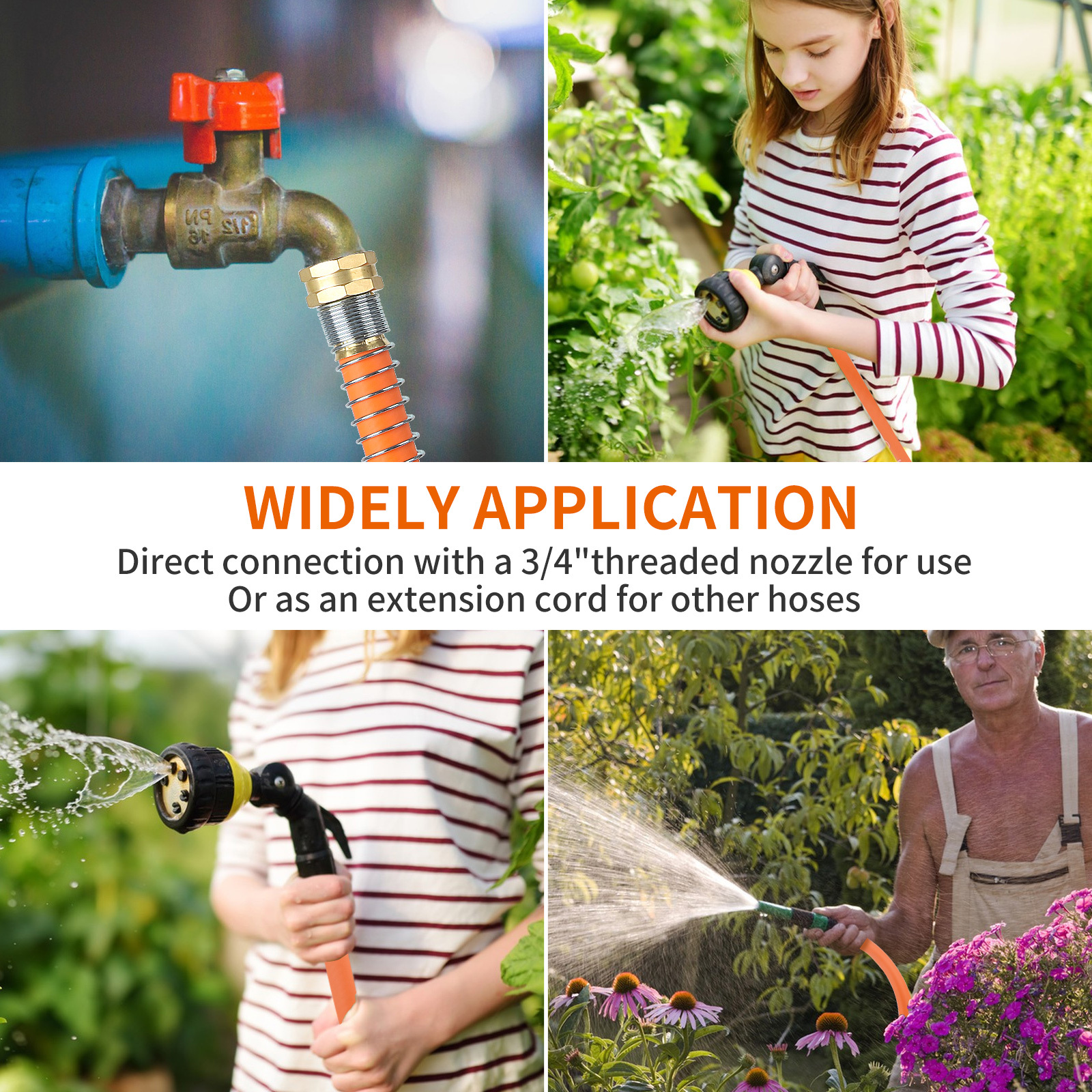 rubber garden hose . x male female solid brass fittings - Temu