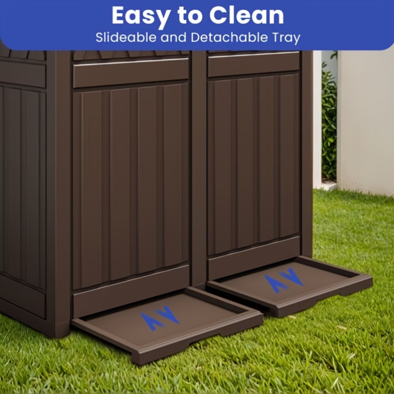 61 gallon Dual compartment Outdoor Trash Bin Concealed Waste - Temu