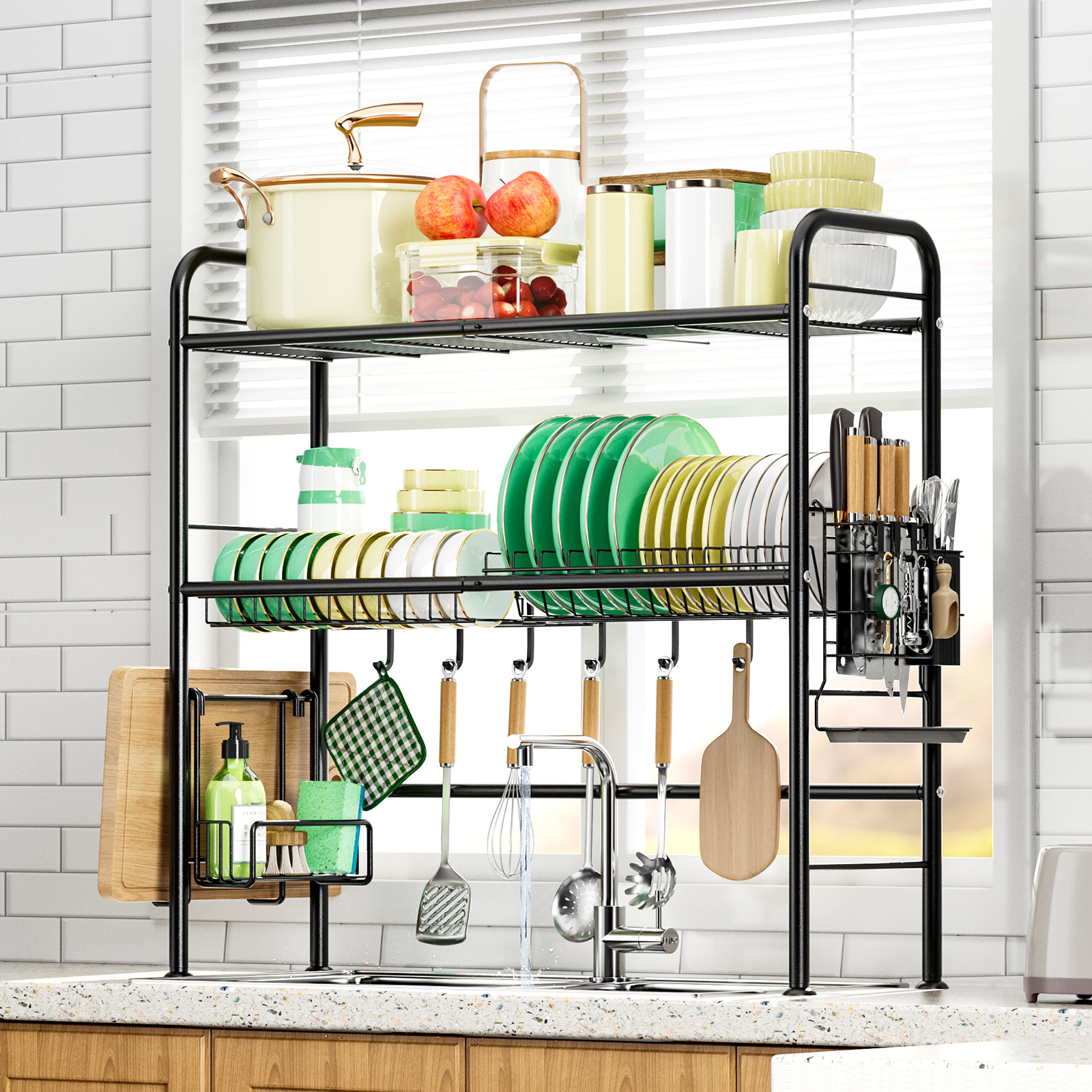 Over Sink Dish Drying Rack, Large Dish Drying Rack Over The Sink Dish ...