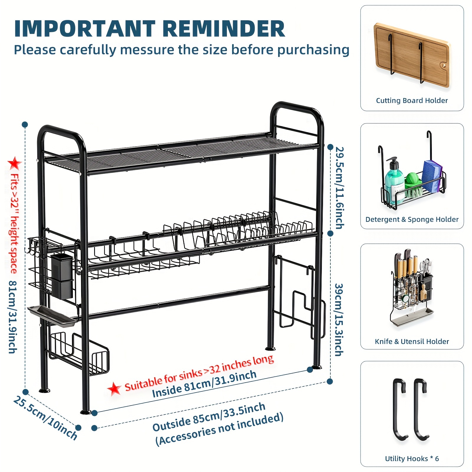 Over Sink Dish Drying Rack, Large Dish Drying Rack Over The Sink Dish ...